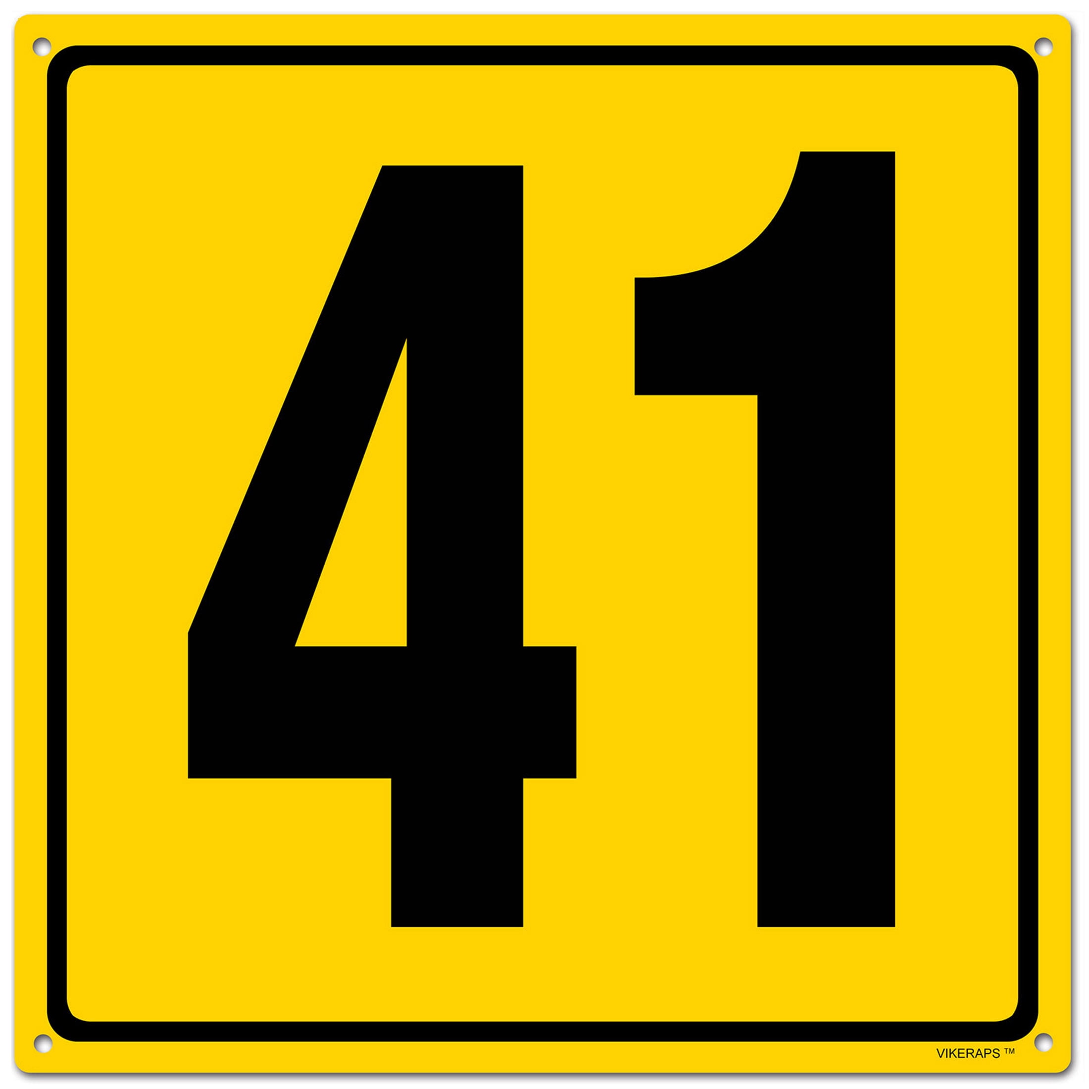12x12" Parking Lot Number 41 Sign - High-Intensity Grade Aluminum ...