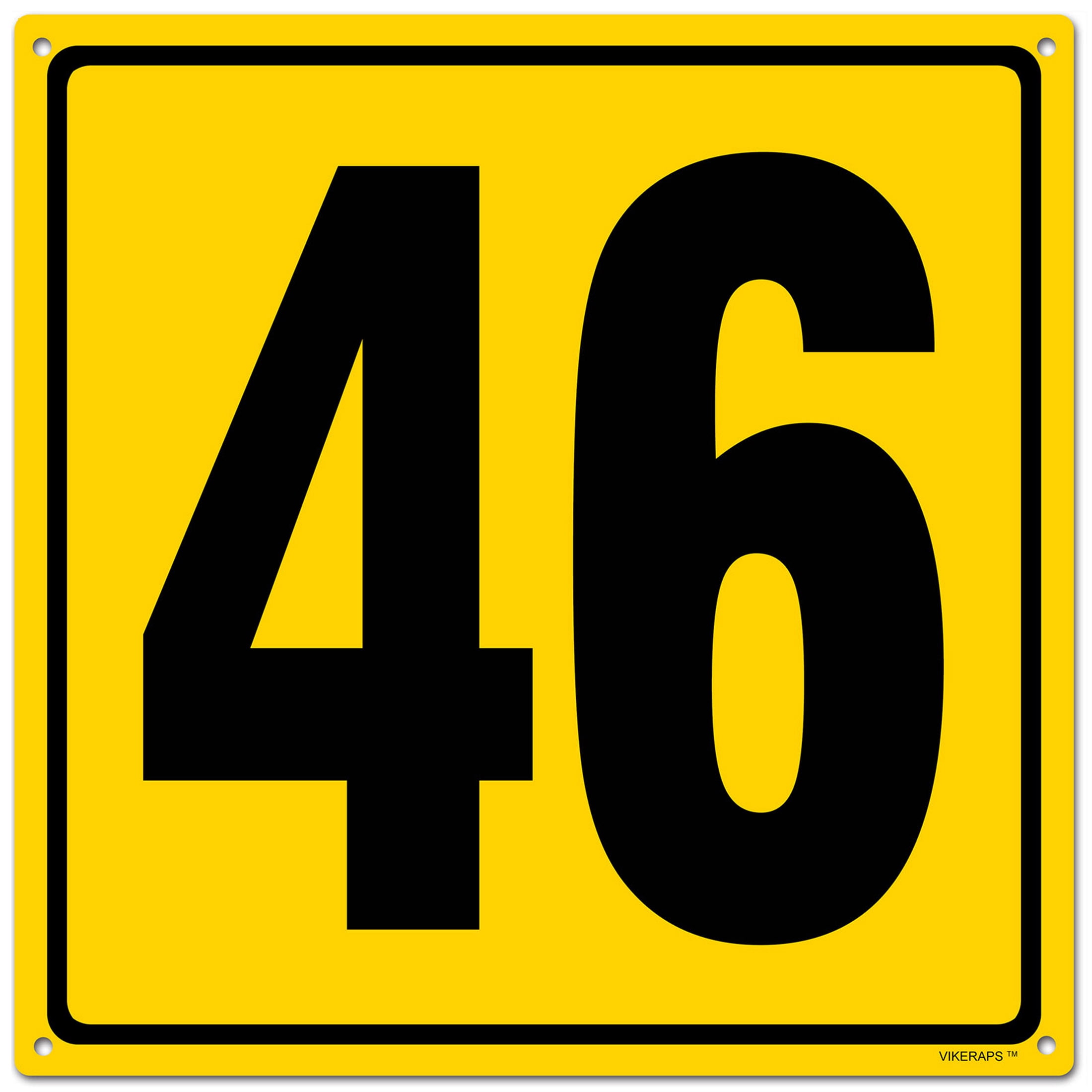 12x12" Parking Lot Number 46 Sign - High-Intensity Grade Aluminum ...