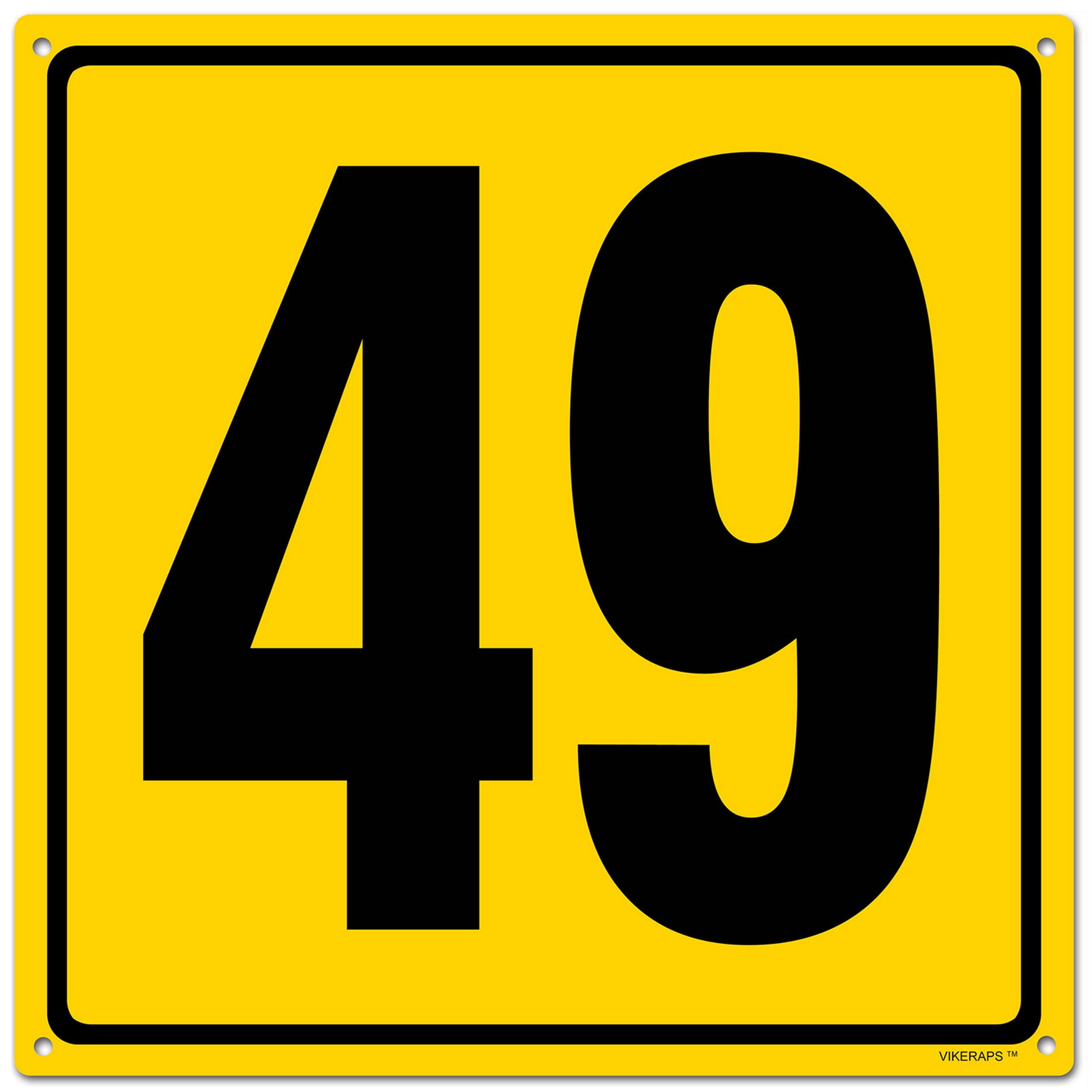 12x12" Parking Lot Number 49 Sign - High-Intensity Grade Aluminum ...