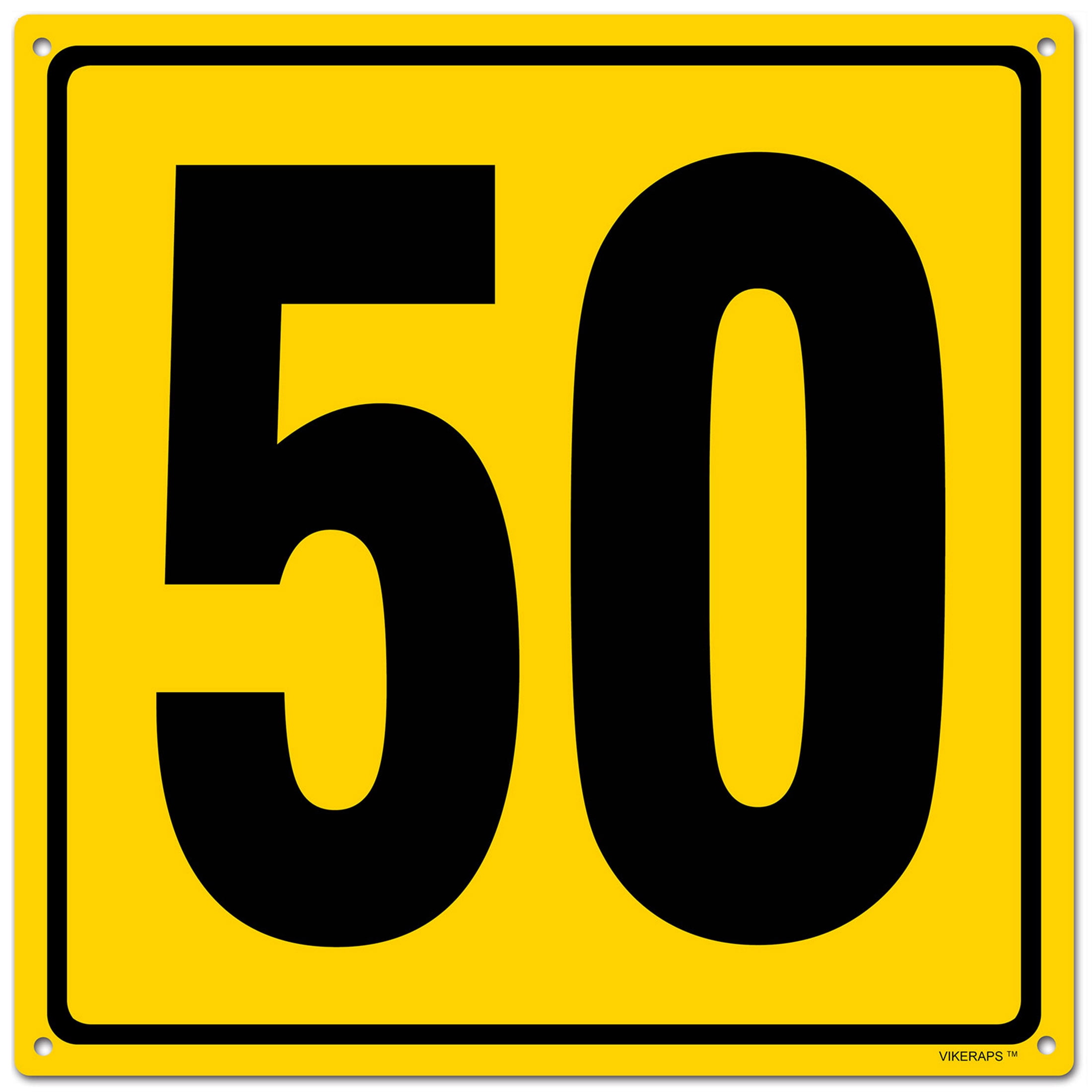 12x12" Parking Lot Number 50 Sign - High-Intensity Grade Aluminum ...