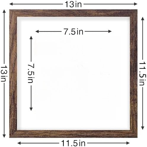 12x12 Picture Frames Set of 9, Shatter Resistant Plexiglass, Display ...