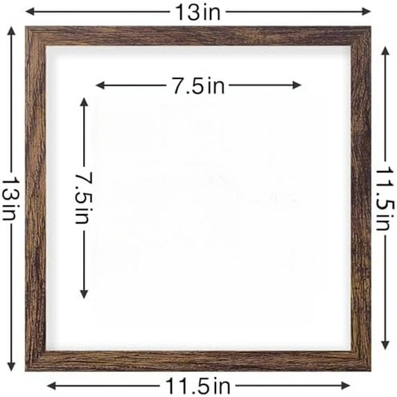 12x12 Picture Frames Set of 9, Shatter Resistant Plexiglass, Display ...