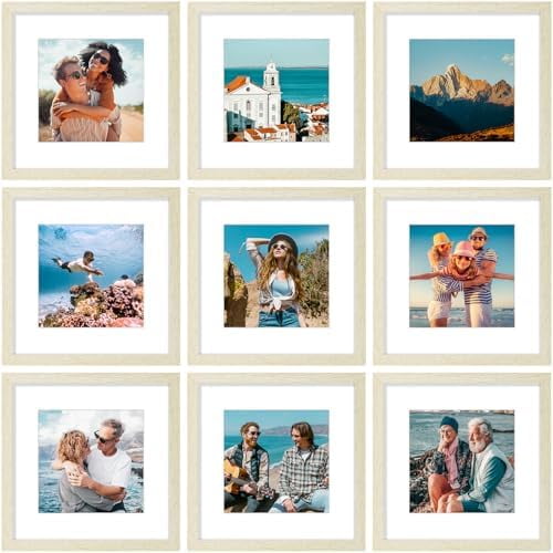 12x12 Picture Frames Set of 9, Shatter Resistant Plexiglass, Display ...