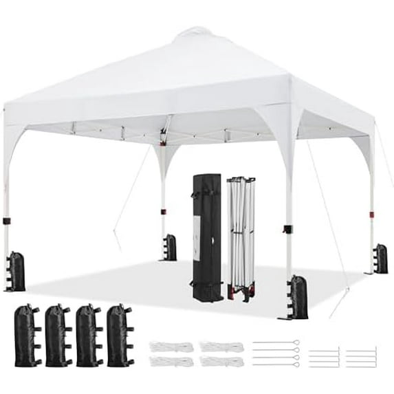12x12 Pop Up Canopy Tent with Vent, Easy Set Up Tent, Instant Sun ...