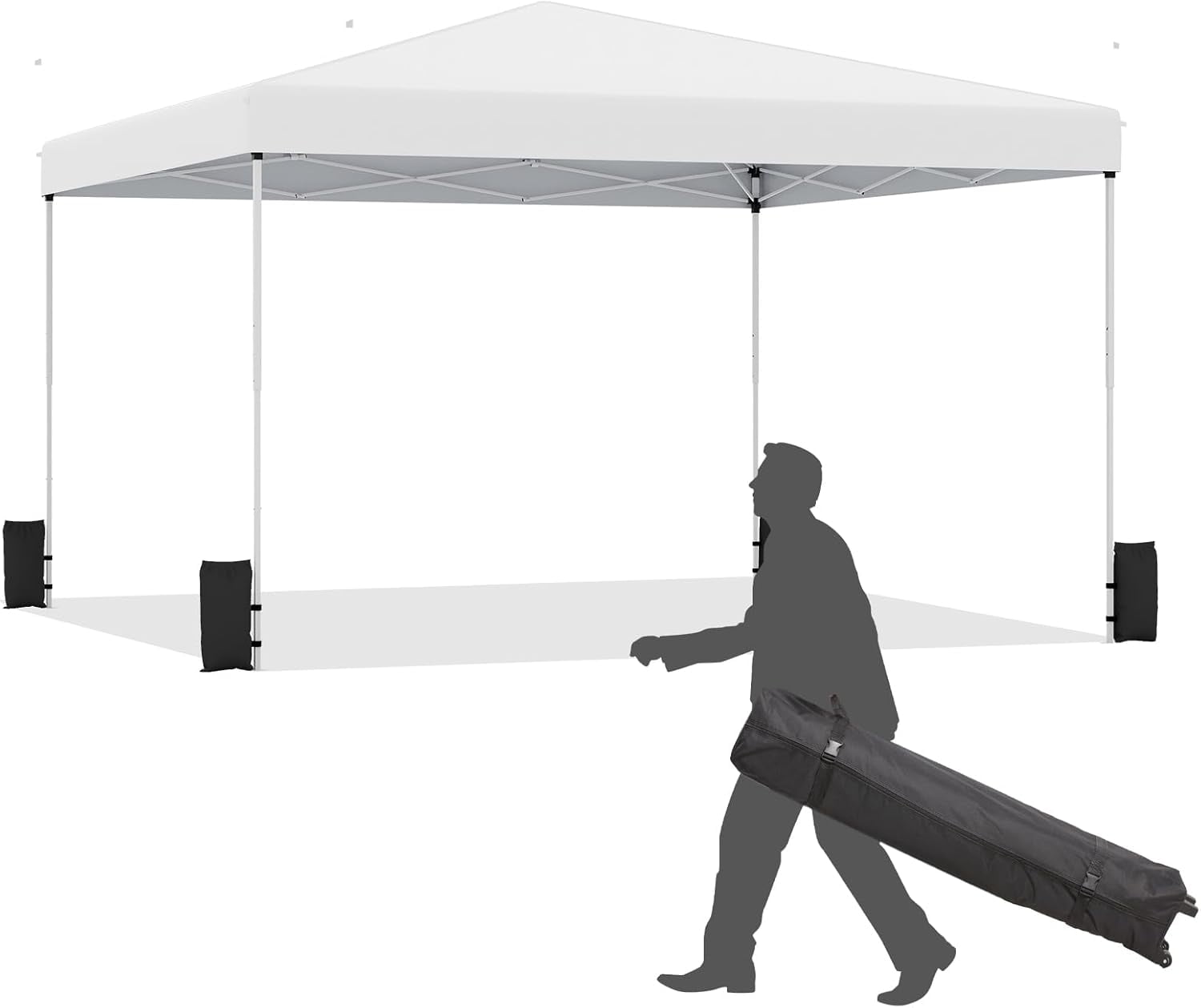 12x12 Pop Up Tent, Easy to Set Up Outdoor Canopy, Portable Gazebo for ...