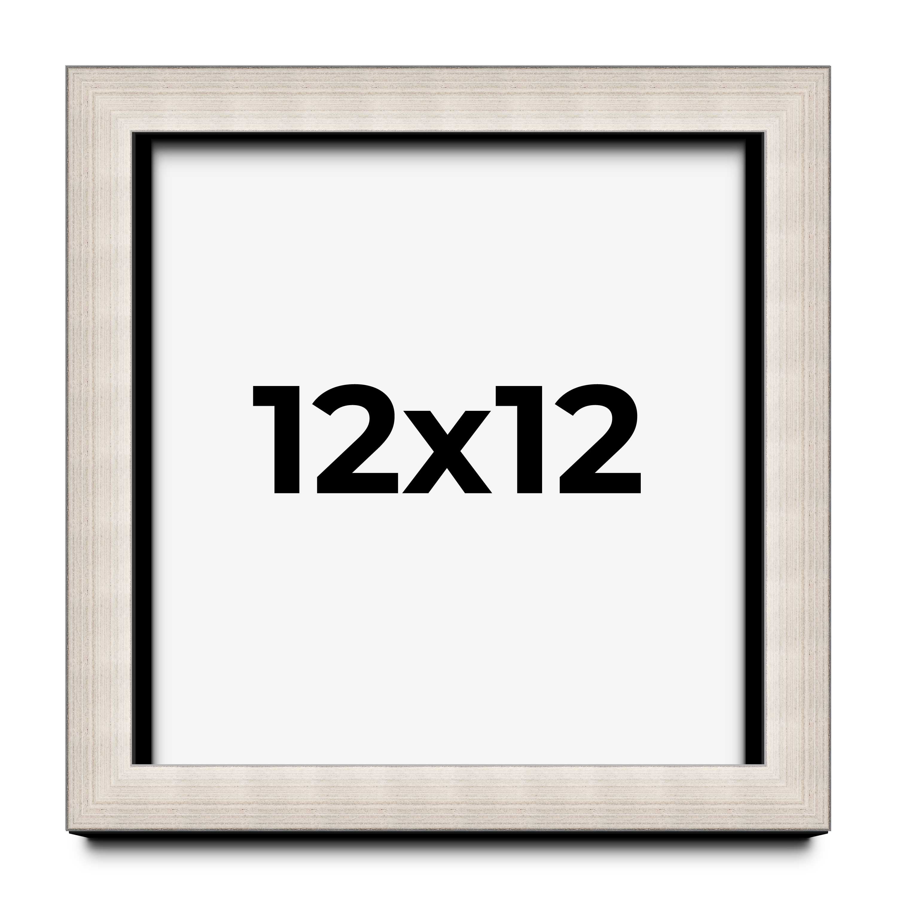 12x12 Shadow Box Brushed Silver | 1.5 Inch Deep | 1.25 Inch Moulding ...
