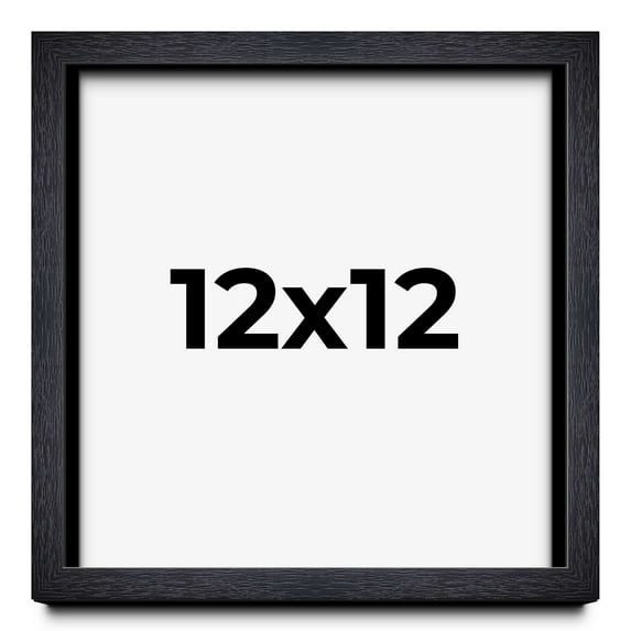 12x12 Shadow Box Frame Black | 1 Inches Deep Real Wood Farmhouse ...