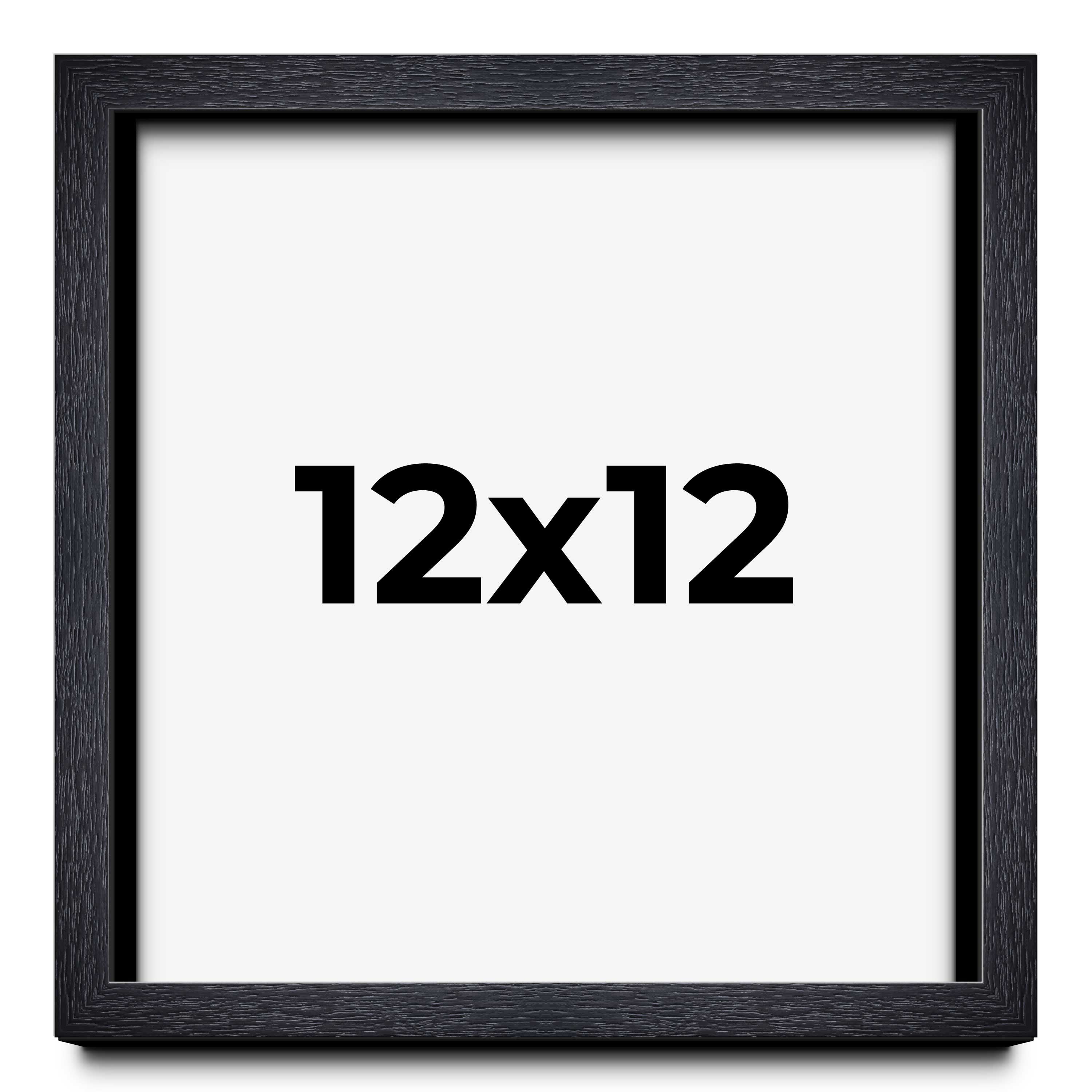 12x12 Shadow Box Frame Black | 1 Inches Deep Real Wood Farmhouse ...