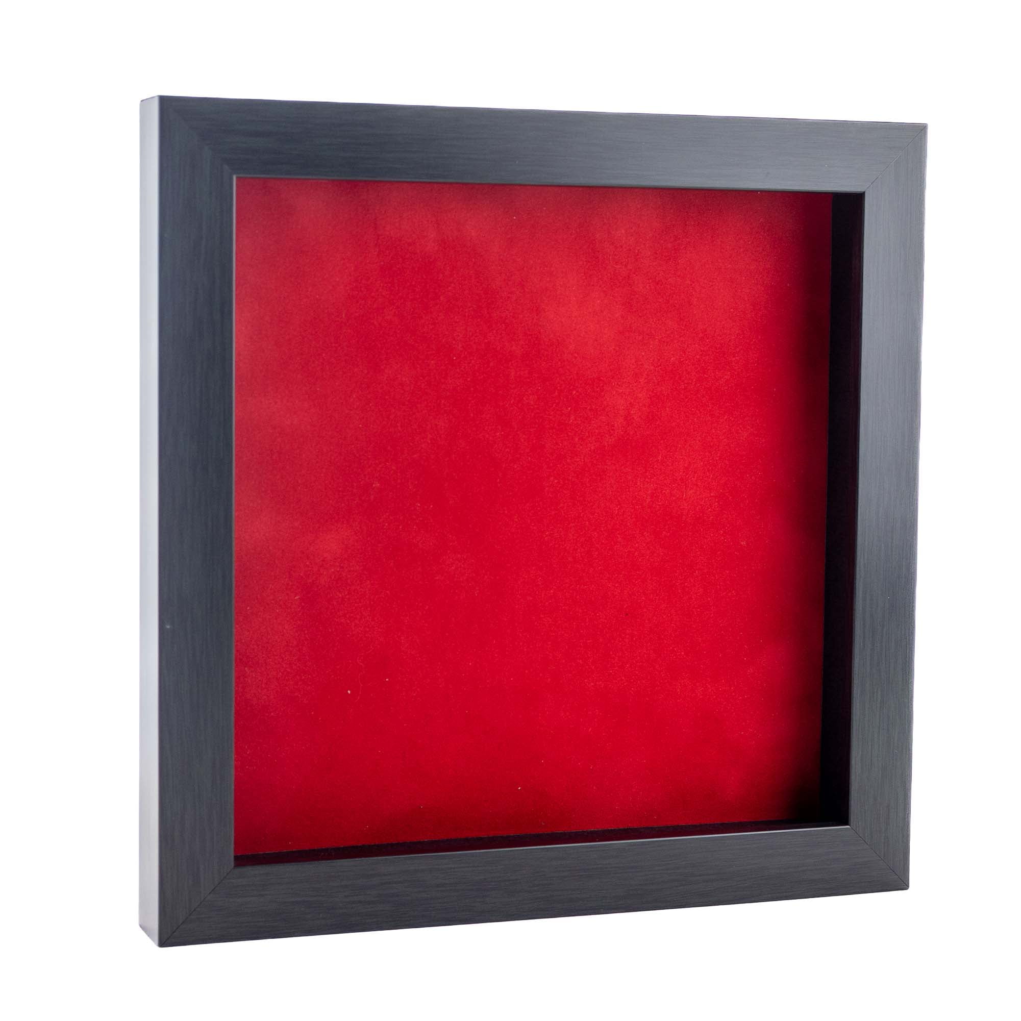 12x12 Shadow Box Frame Charcoal Gray Wood | With a 3/4" Usable Display ...