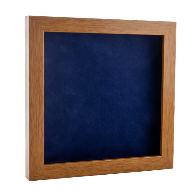 12x12 Shadow Box Frame Light Brown Wood | With a 3/4" Usable Display ...