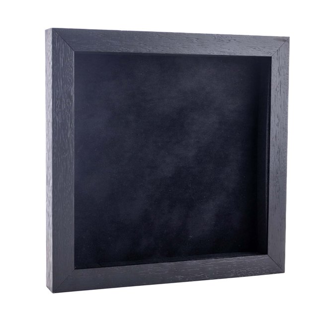 12x12 Shadow Box Frame Textured Black Wood | With a 3/4" Usable Display ...