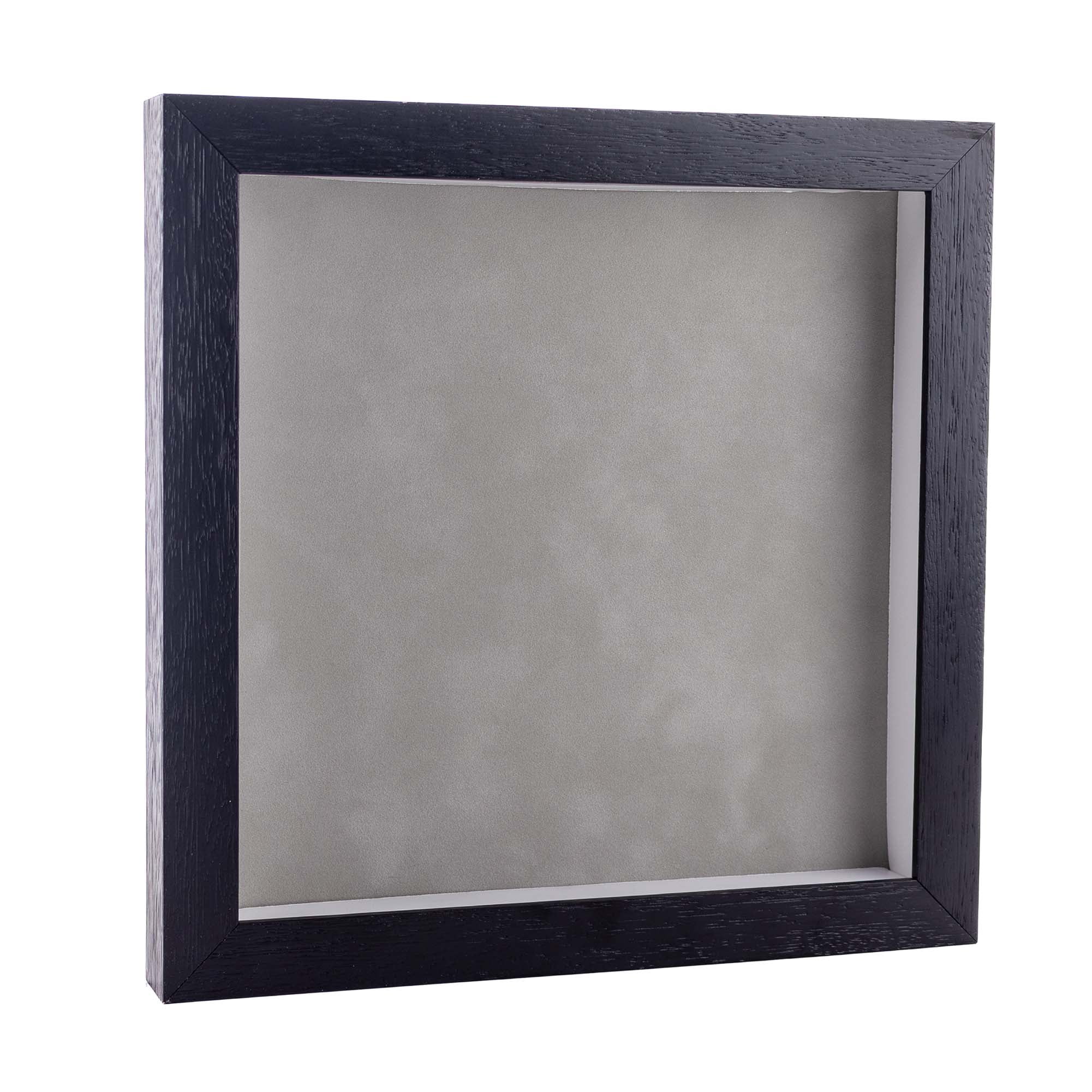 12x12 Shadow Box Frame Textured Black Wood | With a 3/4" Usable Display ...