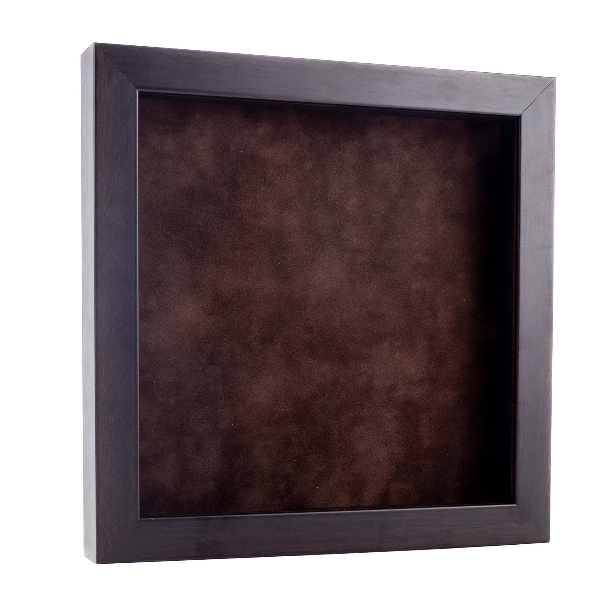 12x12 Shadow Box Frame Walnut Wood | With a 3/4" Usable Display Depth ...
