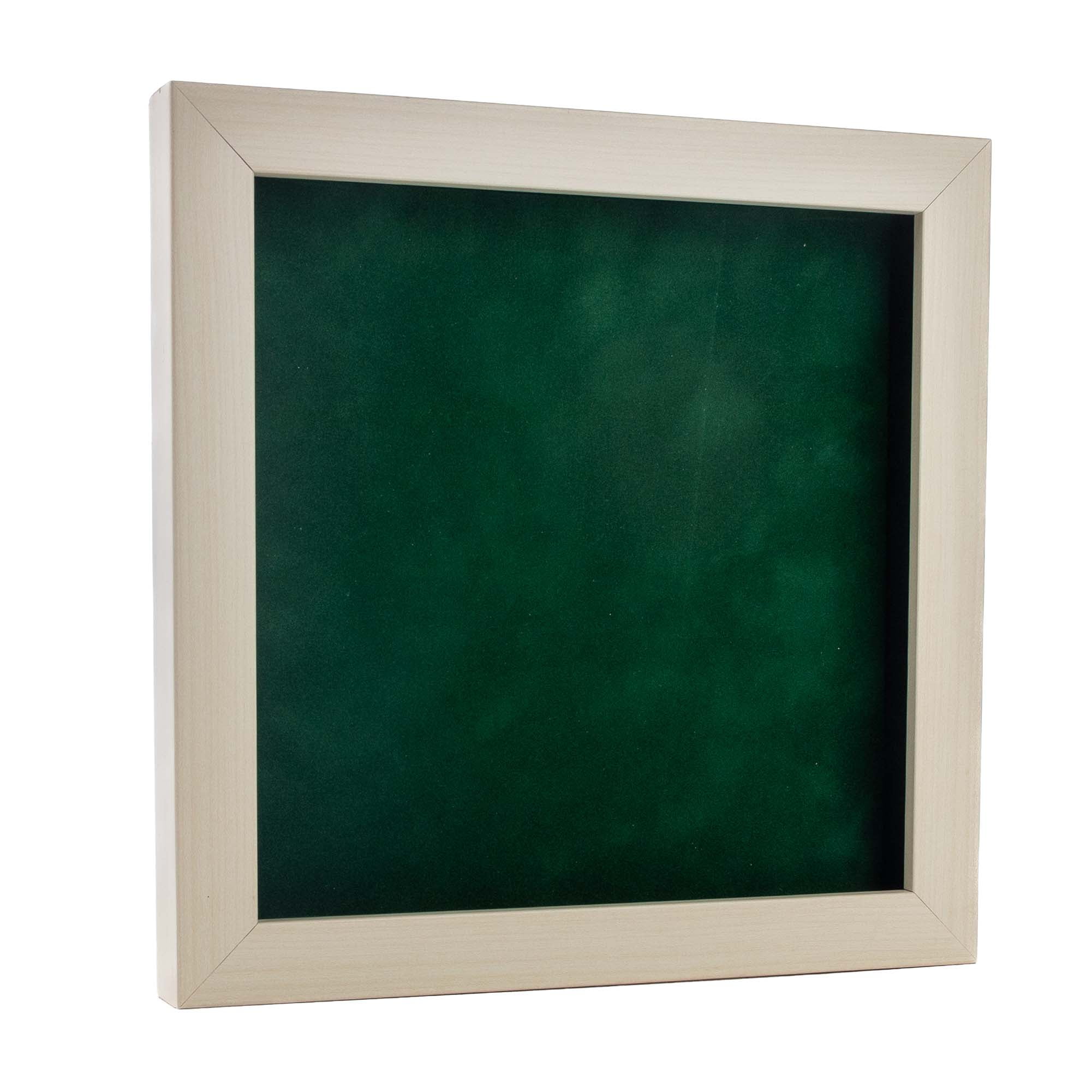 12x12 Shadow Box Frame White Washed Wood | With a 3/4" Usable Display ...