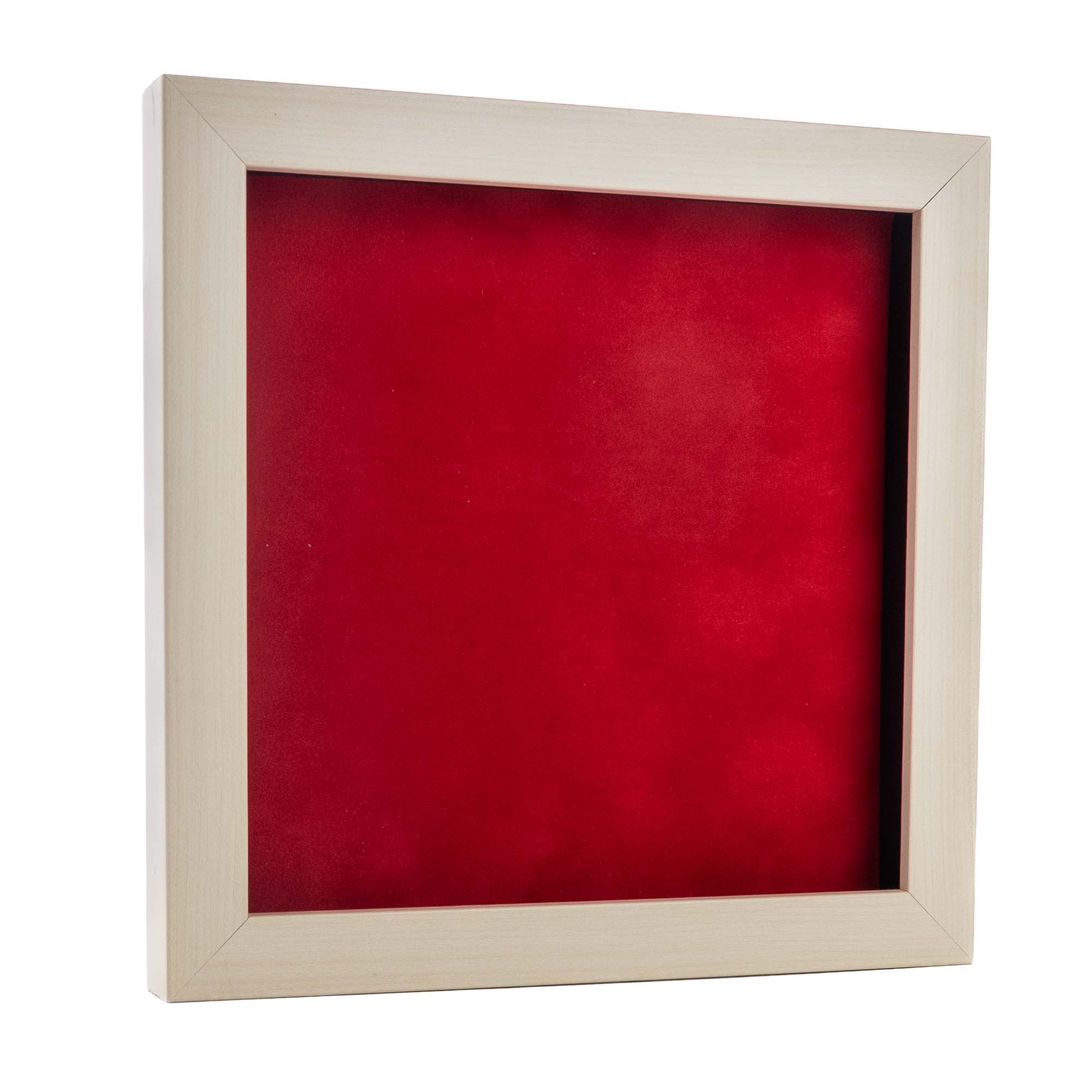 12x12 Shadow Box Frame White Washed Wood | With a 3/4" Usable Display ...