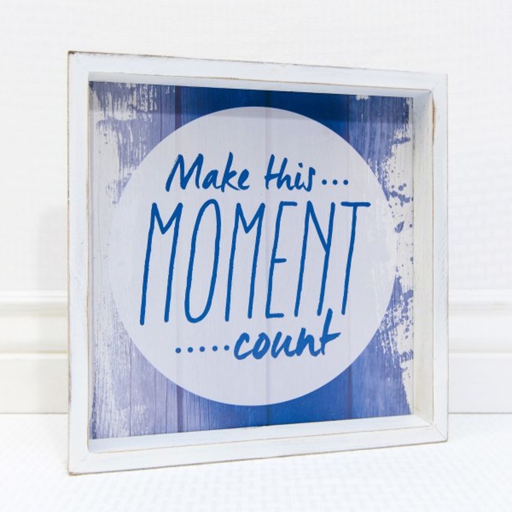 Adams & Co - 12" x 12" x 1.5" Wood Shadow Box Sign (MOMENT) - Walmart.com