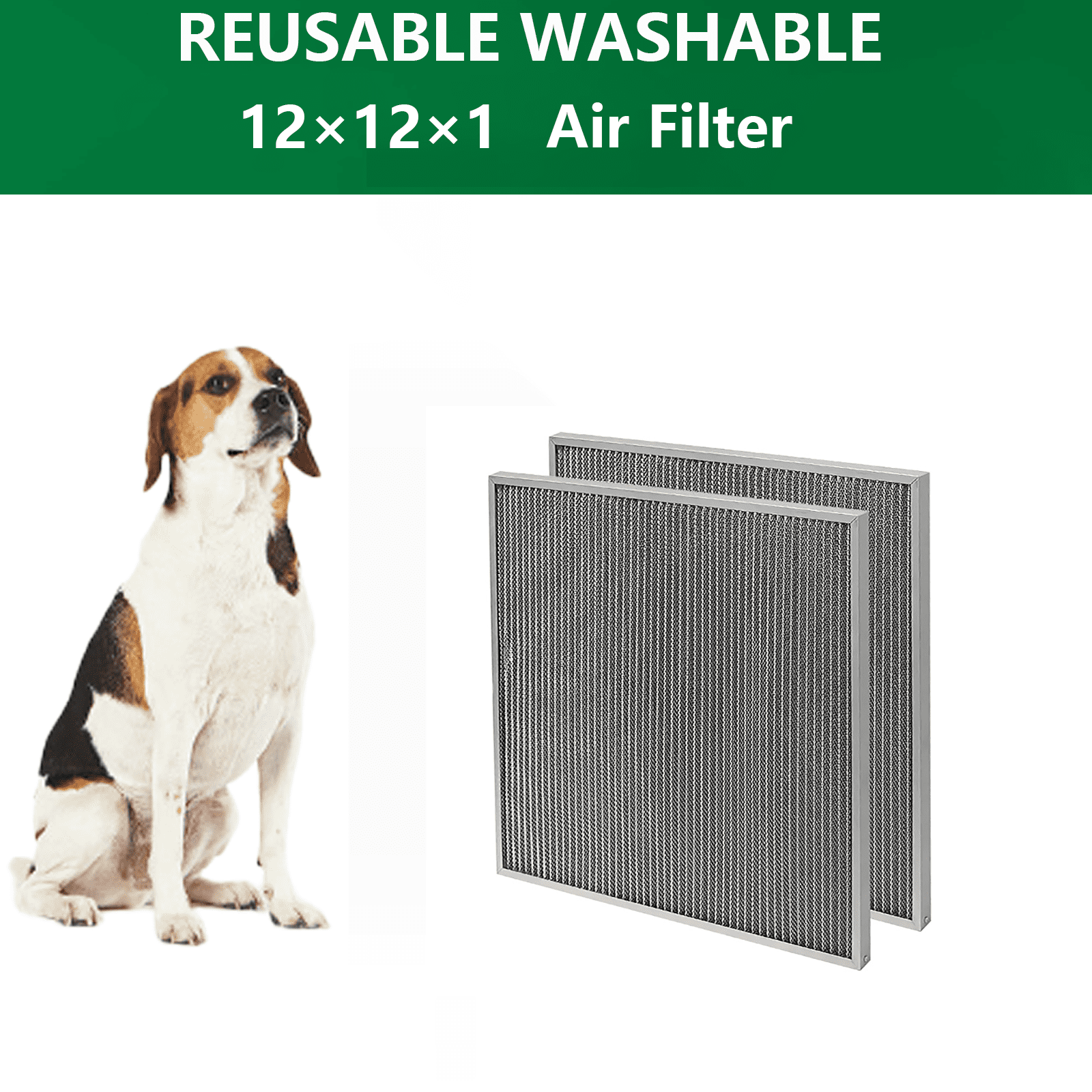 12x12x1 Inch Electrostatic Air Filter, Washable & Reusable Aluminum AC ...