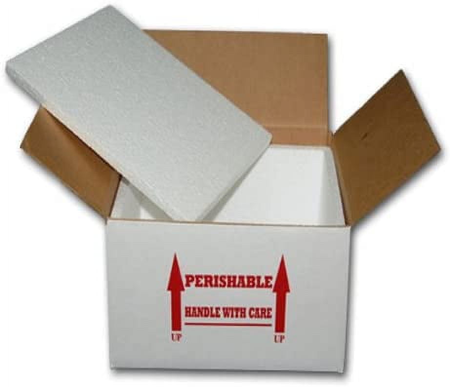 12x12x10 Insulated Shipping Box W/ 1/2" Foam (1 Pack) - Walmart ...