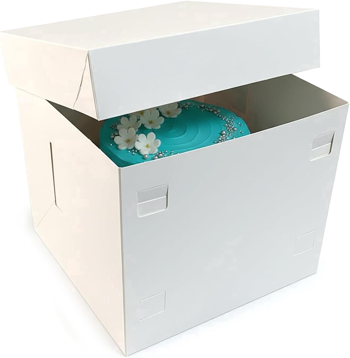 12x12x10 Tall 2-Piece Cake Boxes, Disposable Bakery Boxes for Tiered ...