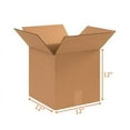 12x12x12 Cardboard Shipping and Packing Box - 5 Boxes per Order - Plain ...