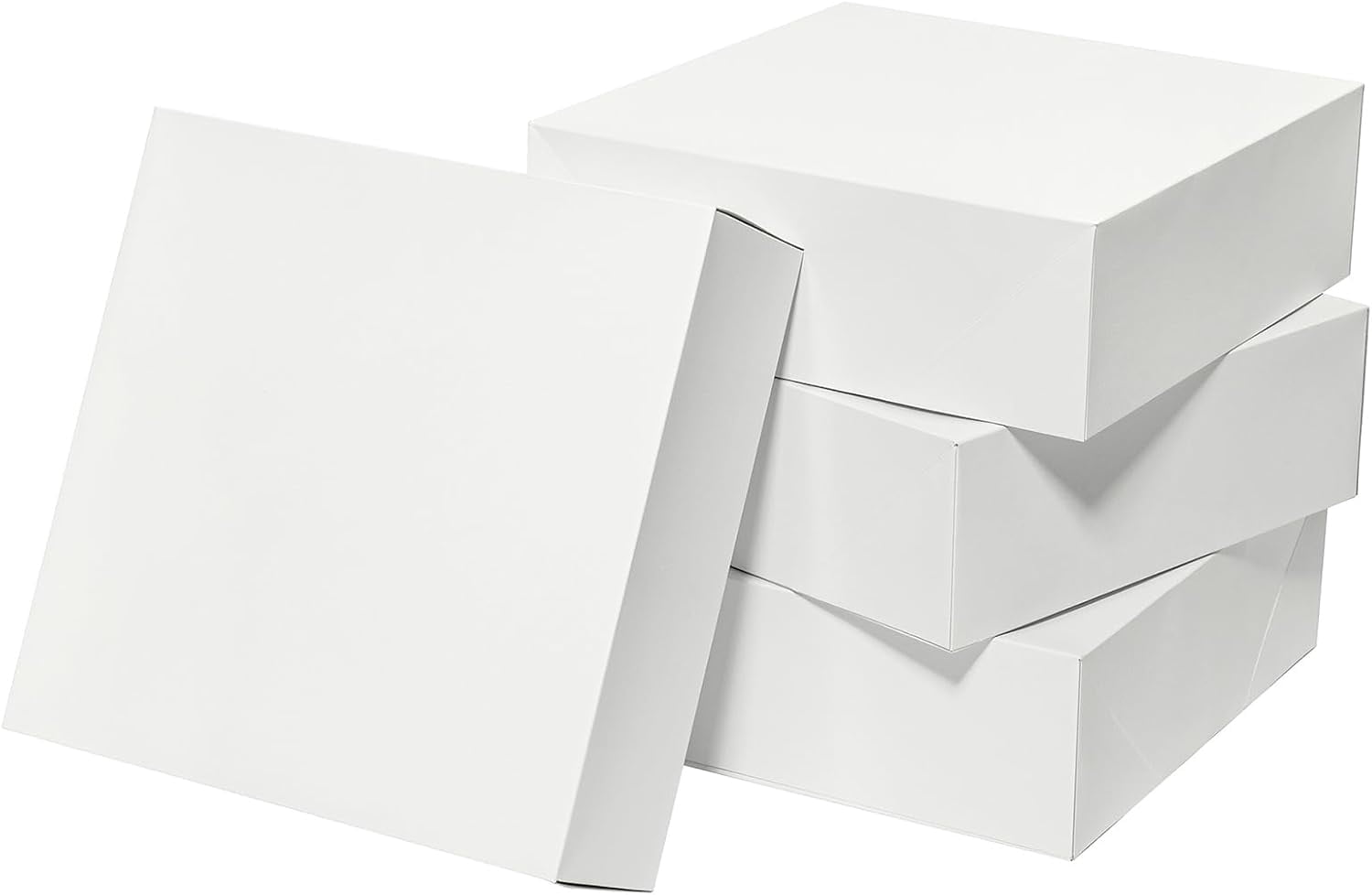 12x12x4 Large Gift Boxes with Lids 10 Pack Deep Square Shirt Box ...