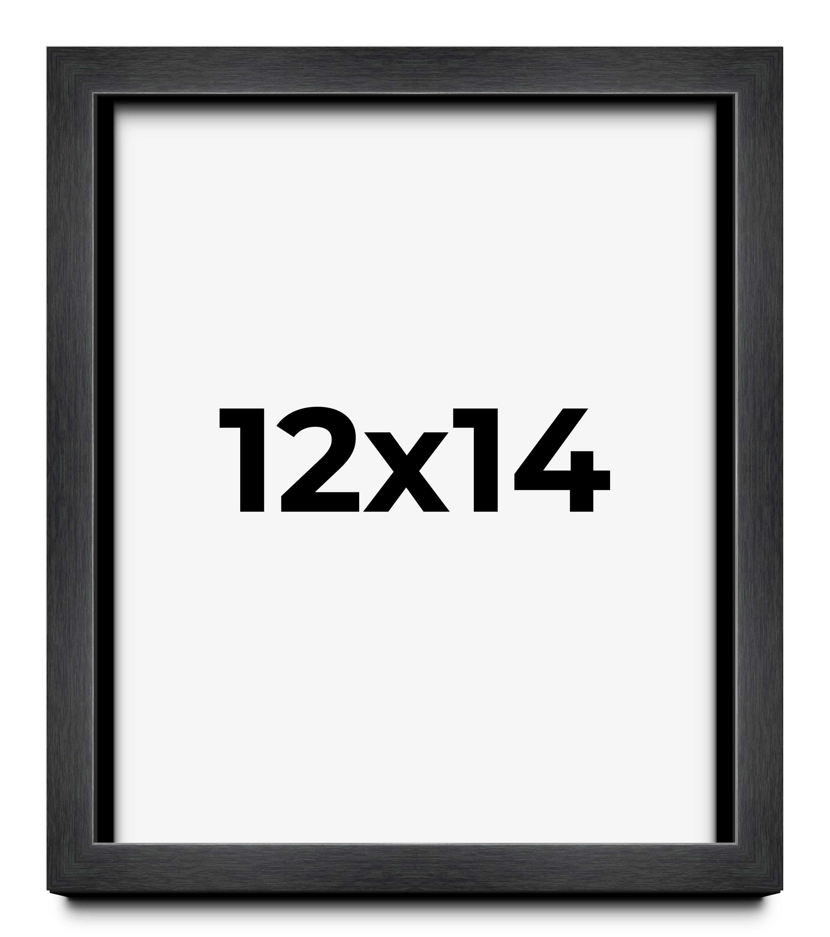 12x14 Black Shadowbox Frame - Interior Size 12x14 by 1 Inches - Made to ...