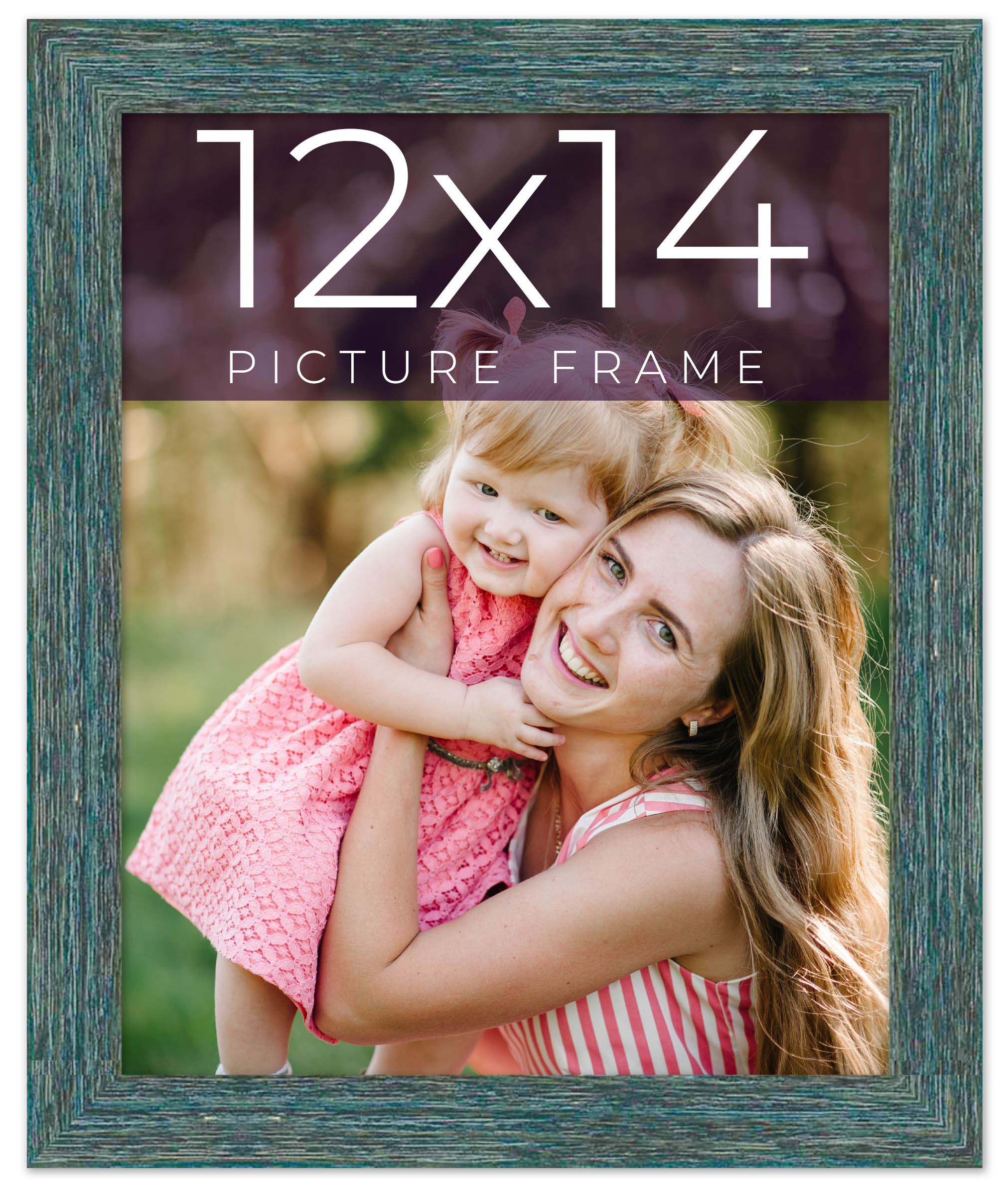 12x14 Frame Blue Real Wood Picture Frame Width 1.25 inches | Interior ...