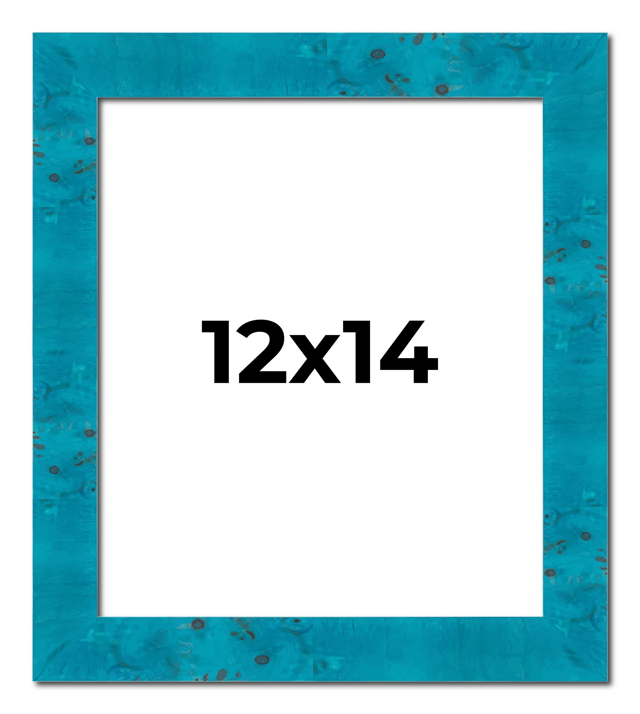 12x14 Frame Blue Teal Burl Wood Picture Frame | 1.75 Inch Moulding ...