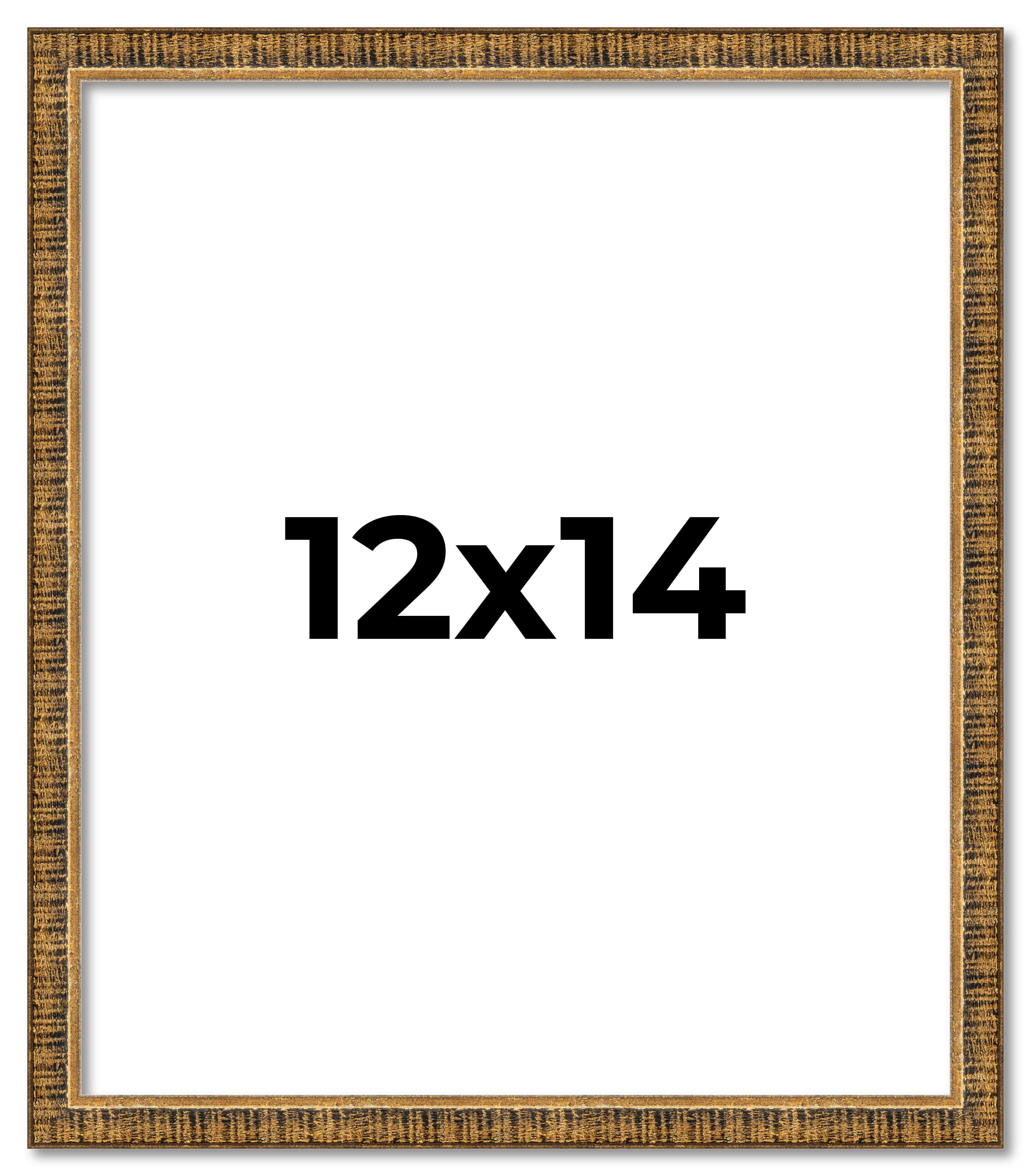 12x14 Frame Gold Solid Wood Picture Frame - Complete Modern Photo Frame ...
