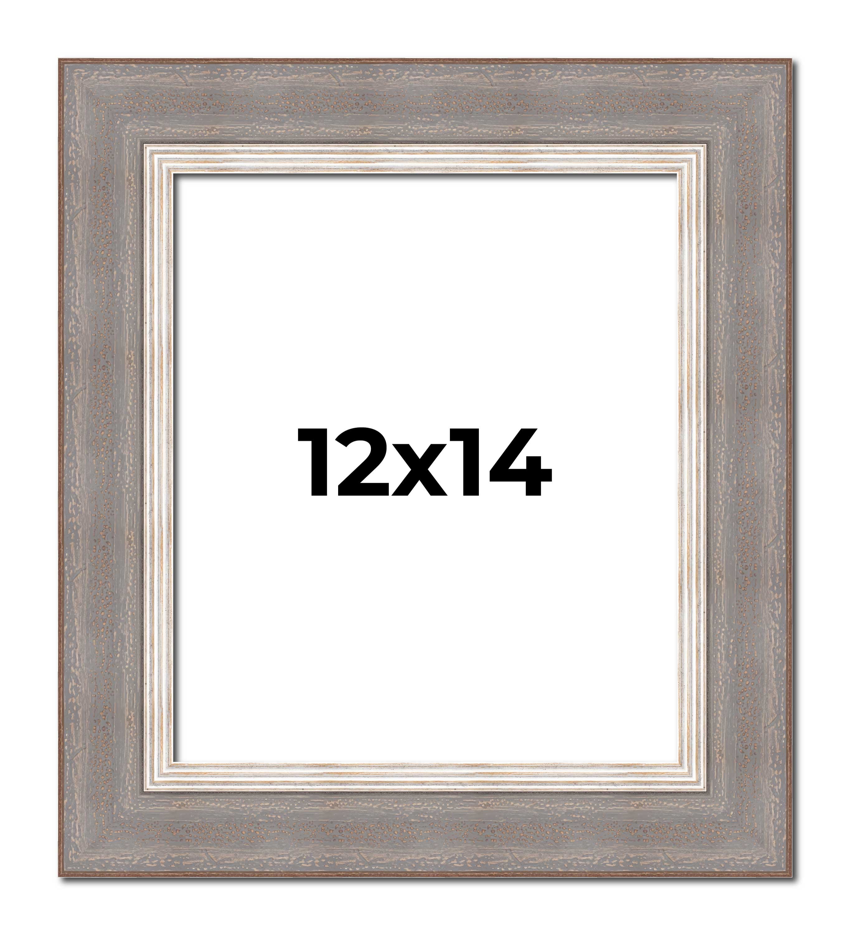 12x14 Frame Grey Real Wood Picture Frame Width 2.75 Inches | Interior ...