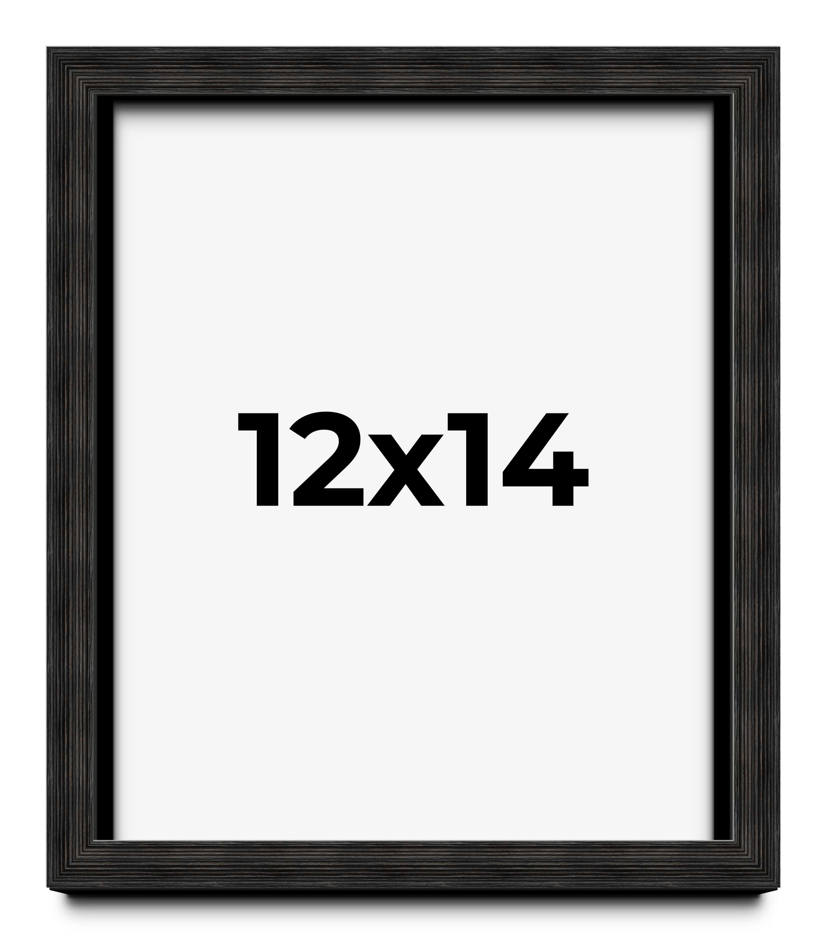 12x14 Shadow Box Black Rustic Barnwood Display Frame | 1.125 Inch Deep ...