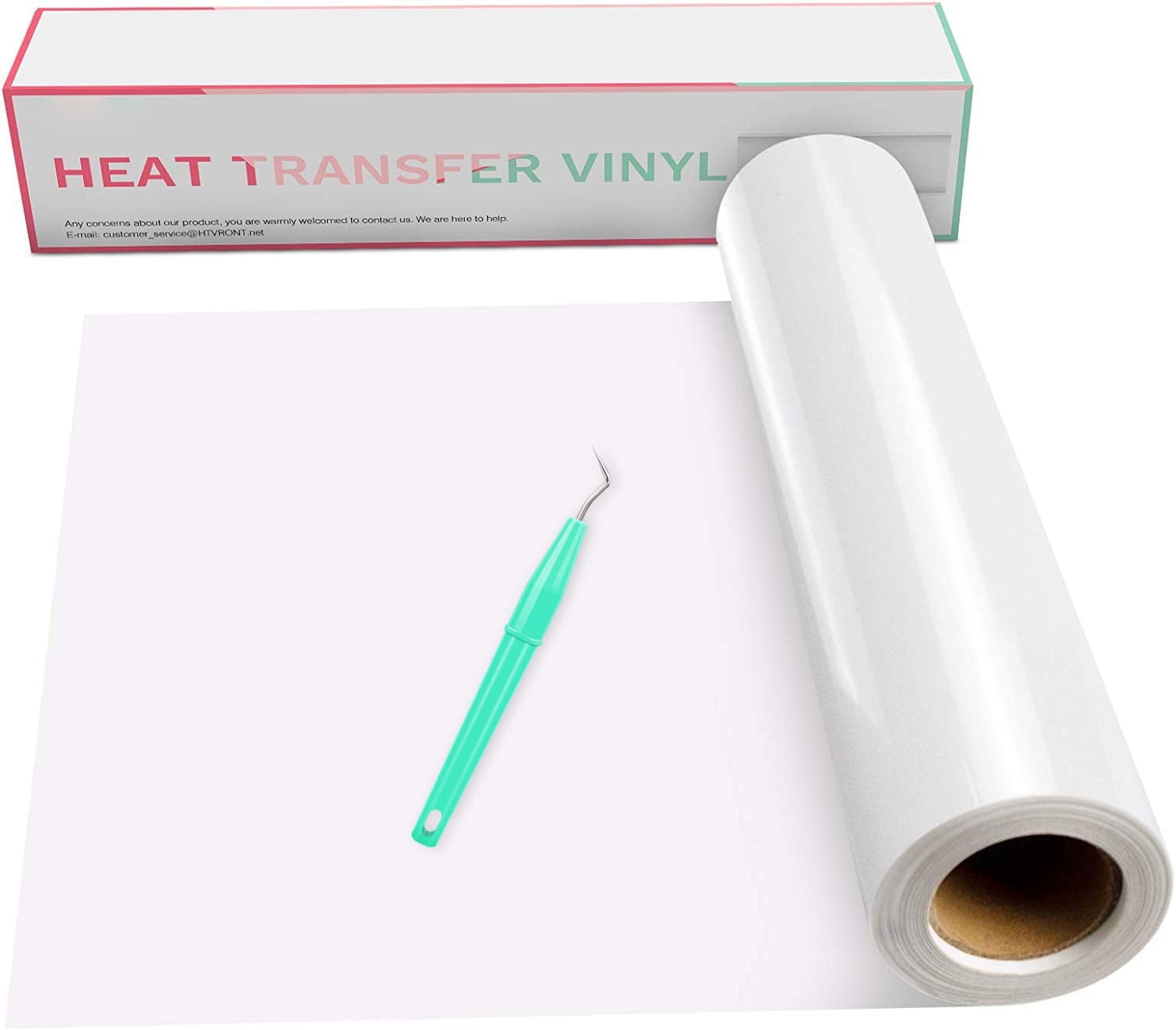 12x15 Feet White Heat Transfer Vinyl HTV, Eco-Friendly Iron On Material ...