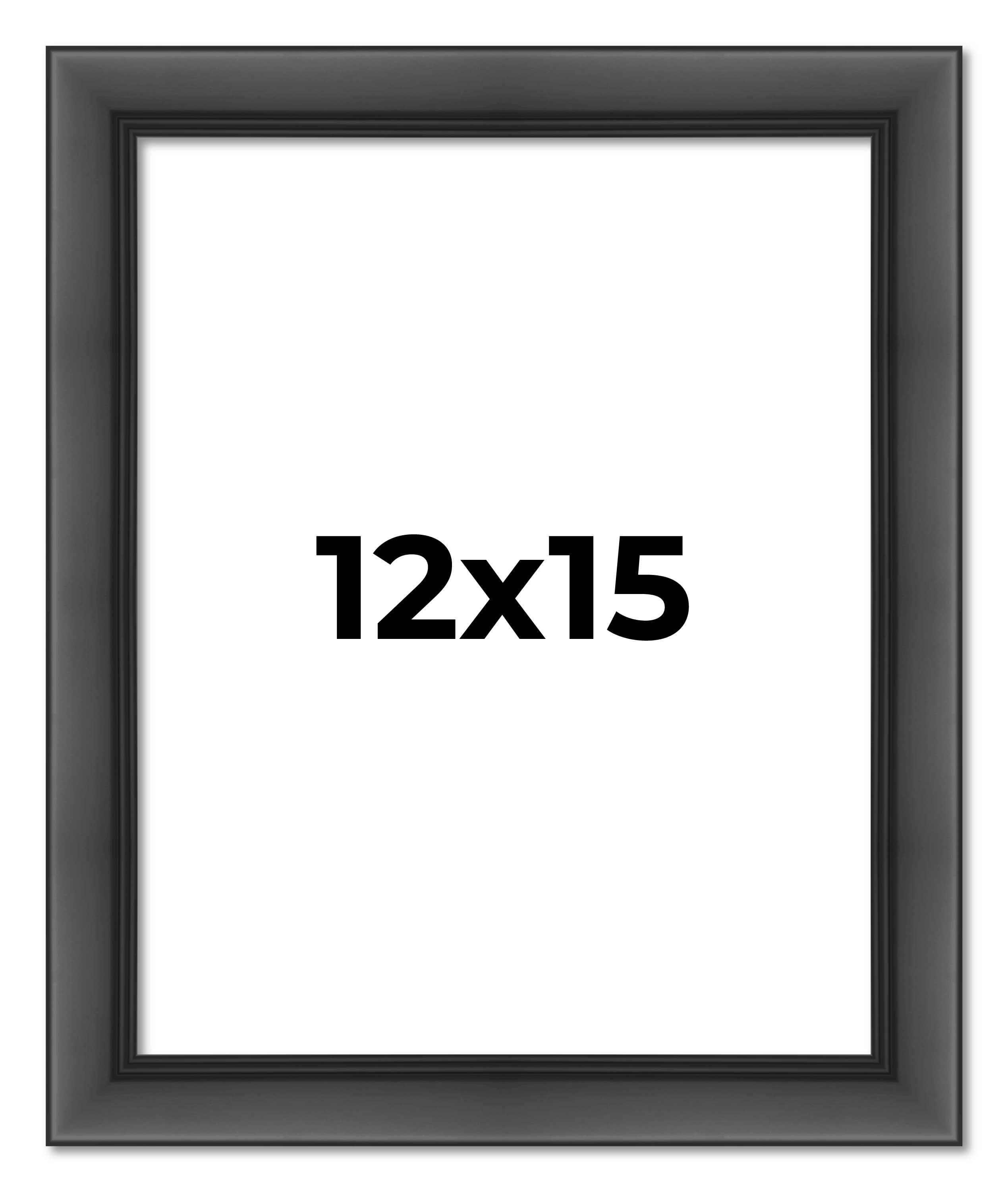12x15 Frame Black Solid Wood Picture Frame - Complete Modern Photo ...
