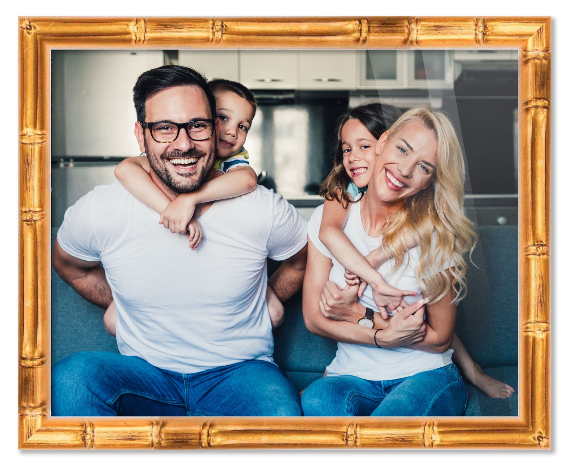 12x15 Frame Gold Bamboo Picture Frame - Complete Modern Photo Frame ...