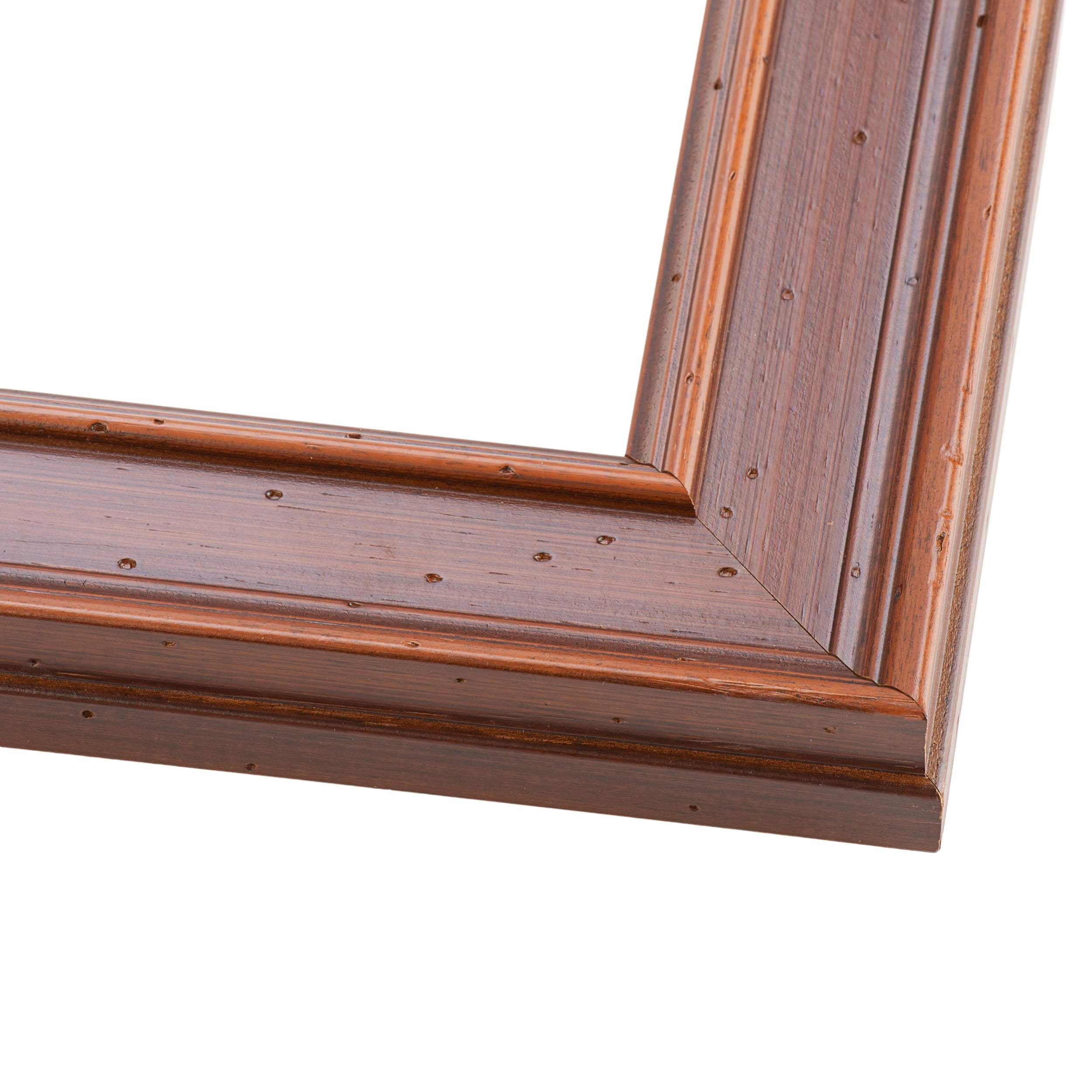 26x38 Contemporary Brown Picture Frame - UV Acrylic, Foam Board Backing ...