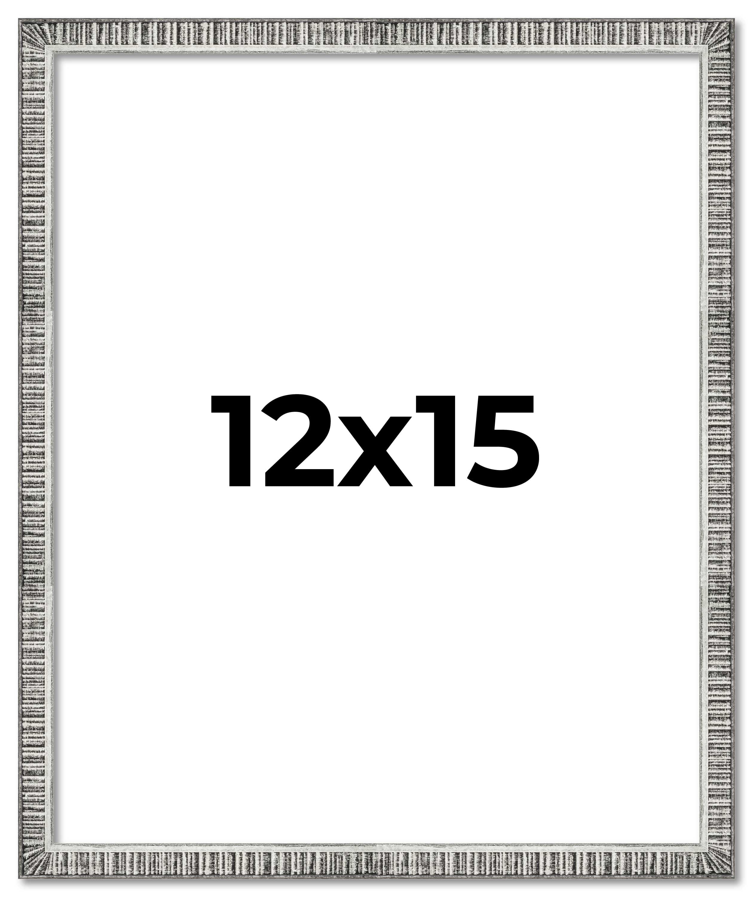 12x15 Frame Silver Picture Frame - Complete Modern Photo Frame Includes ...
