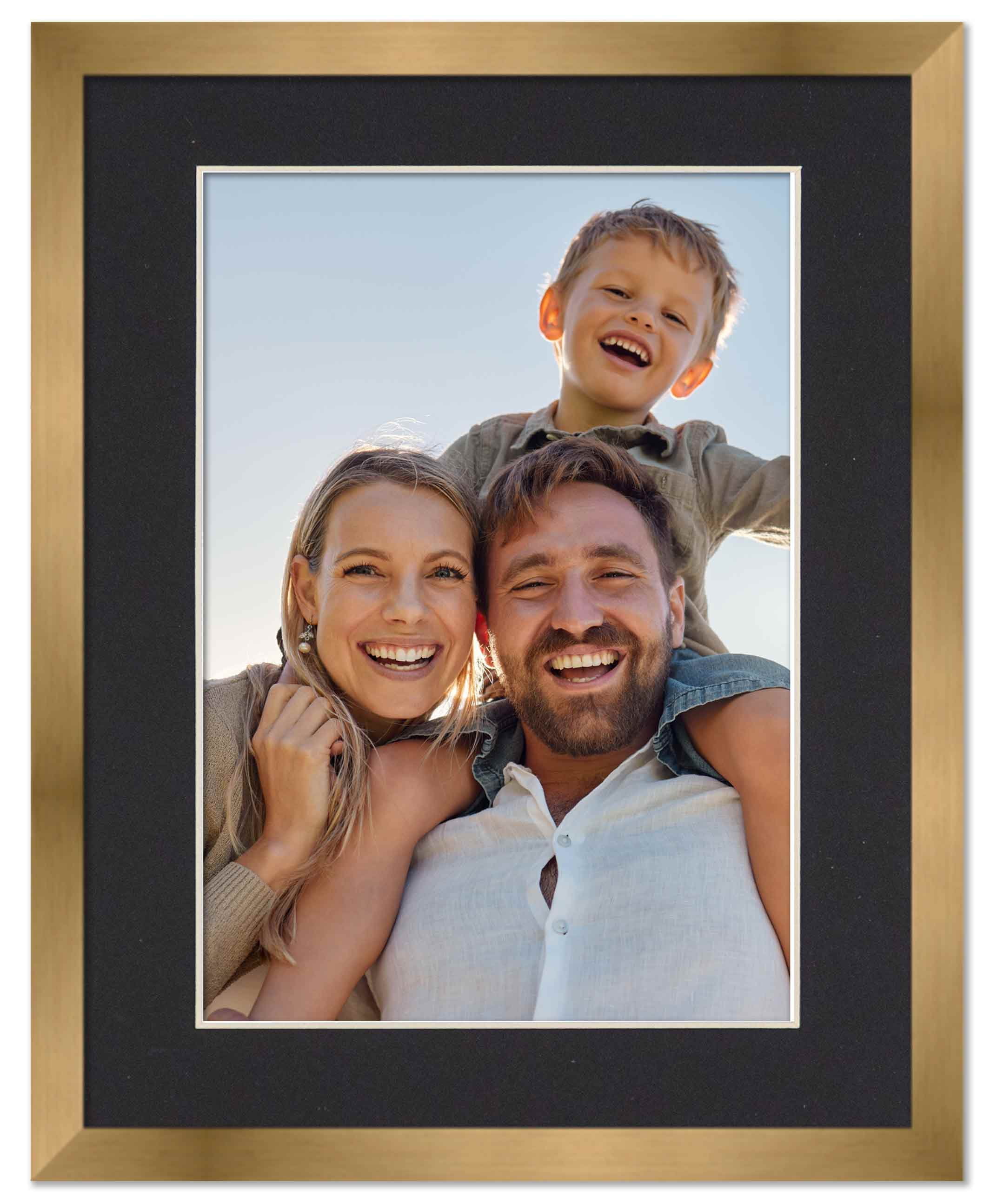 12x15 Frame with Mat - Bronze 14x17 Frame Wood Made to Display Print or Poster Measuring 12 x 15 ...