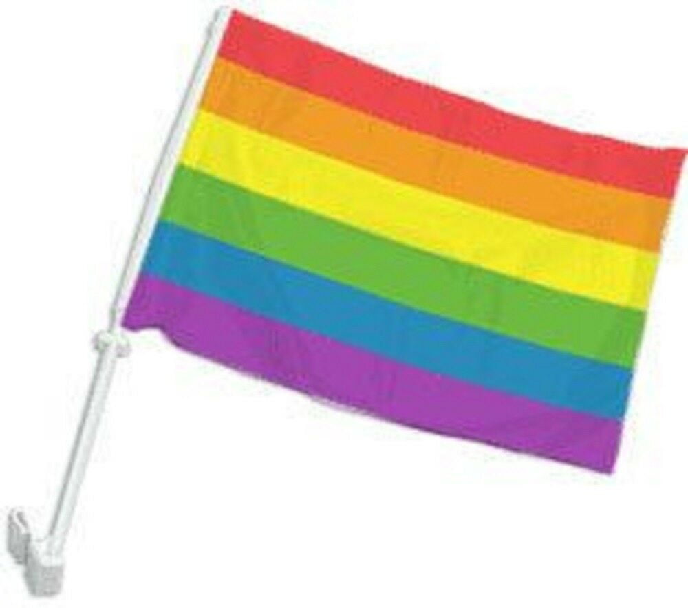 12x15 Rainbow Gay Pride LGBT Car Window Vehicle 12"x15" Flag - Walmart ...
