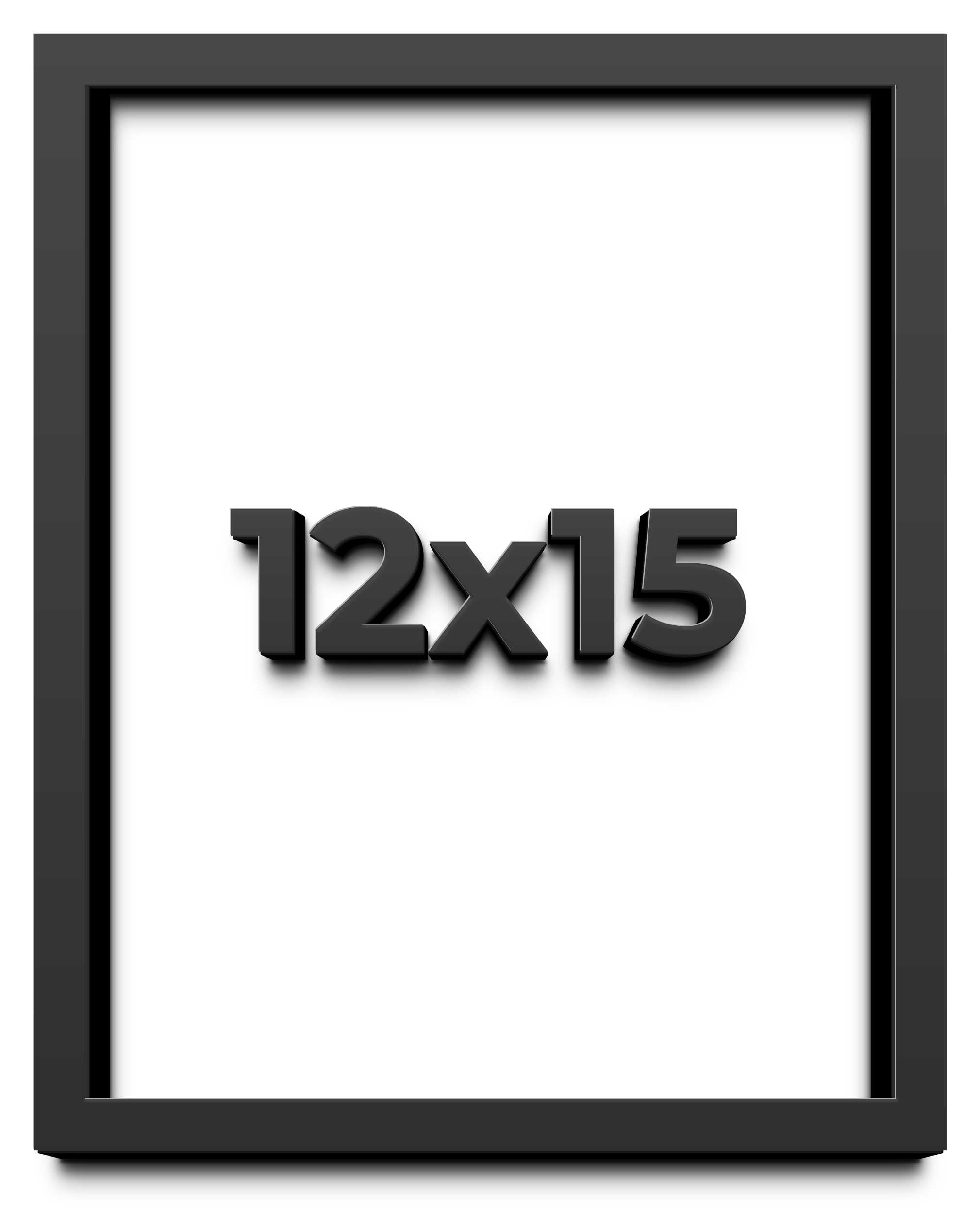 12x15 Shadow Box Frame Black | 1 inches Deep Real Wood Contemporary ...