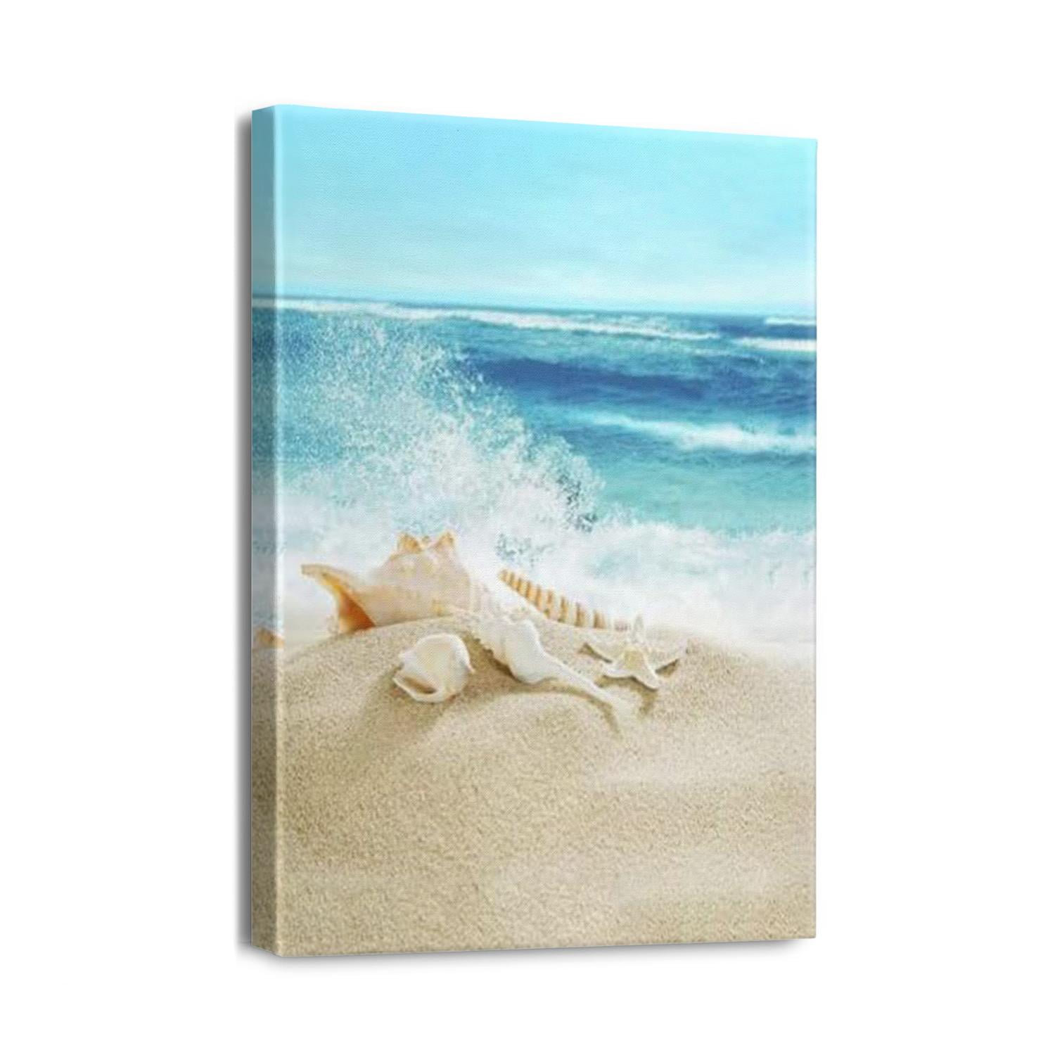 12x16 Beach Nautical Wall Decor Stunning Seashell & Starfish Art ...