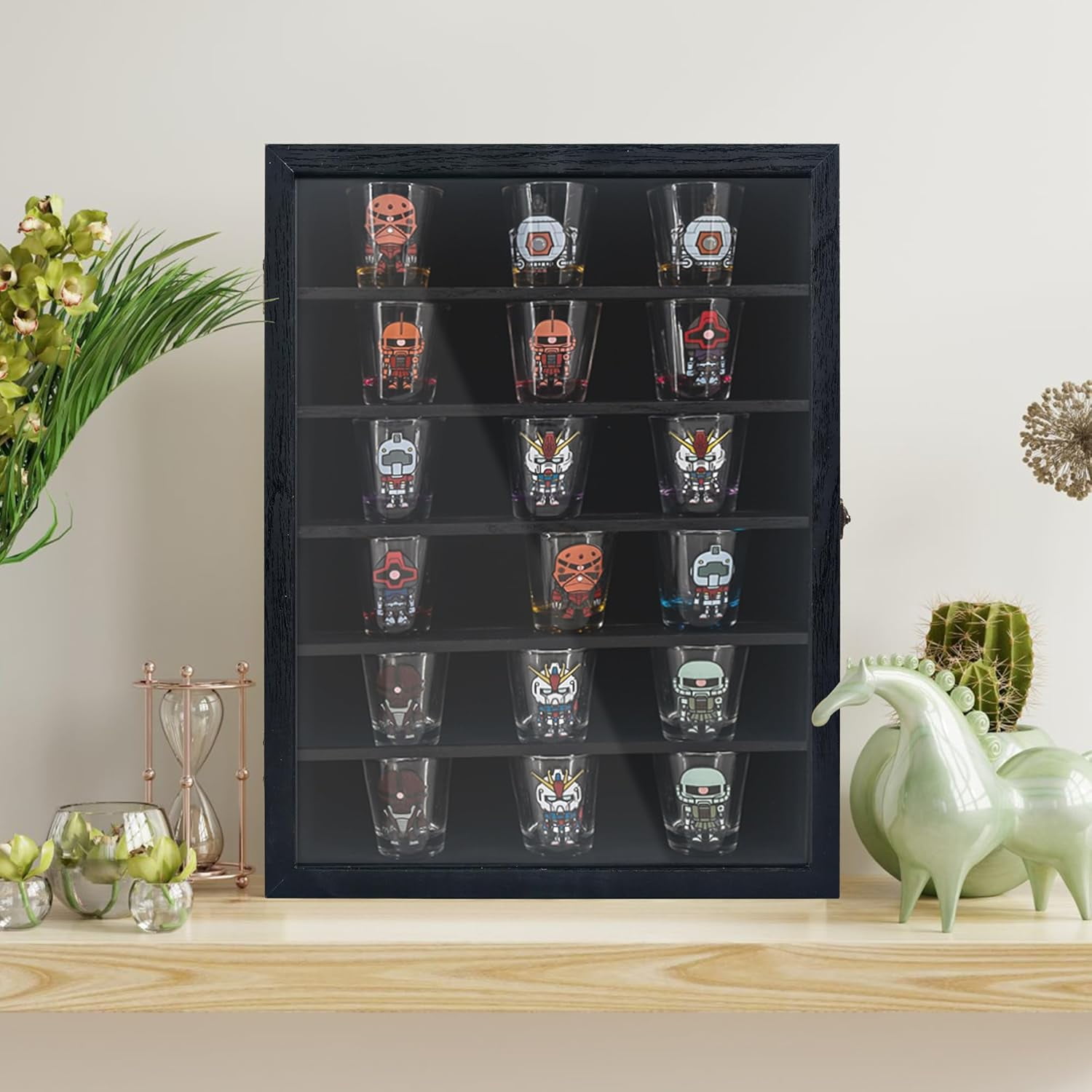 12x16 Black Shadow Box Frame, Display Case with Removable Shelves for ...