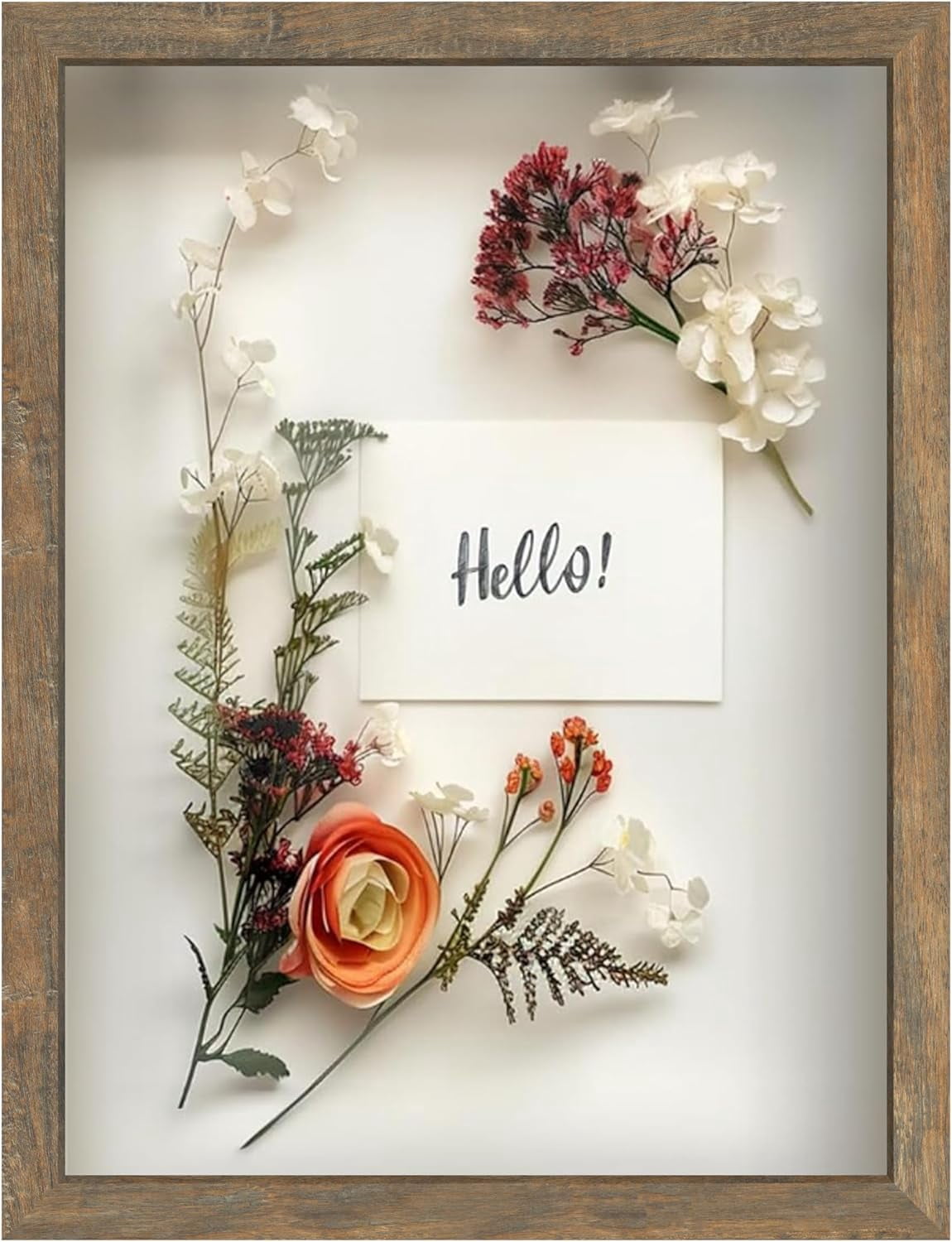 12x16 Driftwood Wooden Shadow Box Frame – Soft Felt Back, Tempered ...