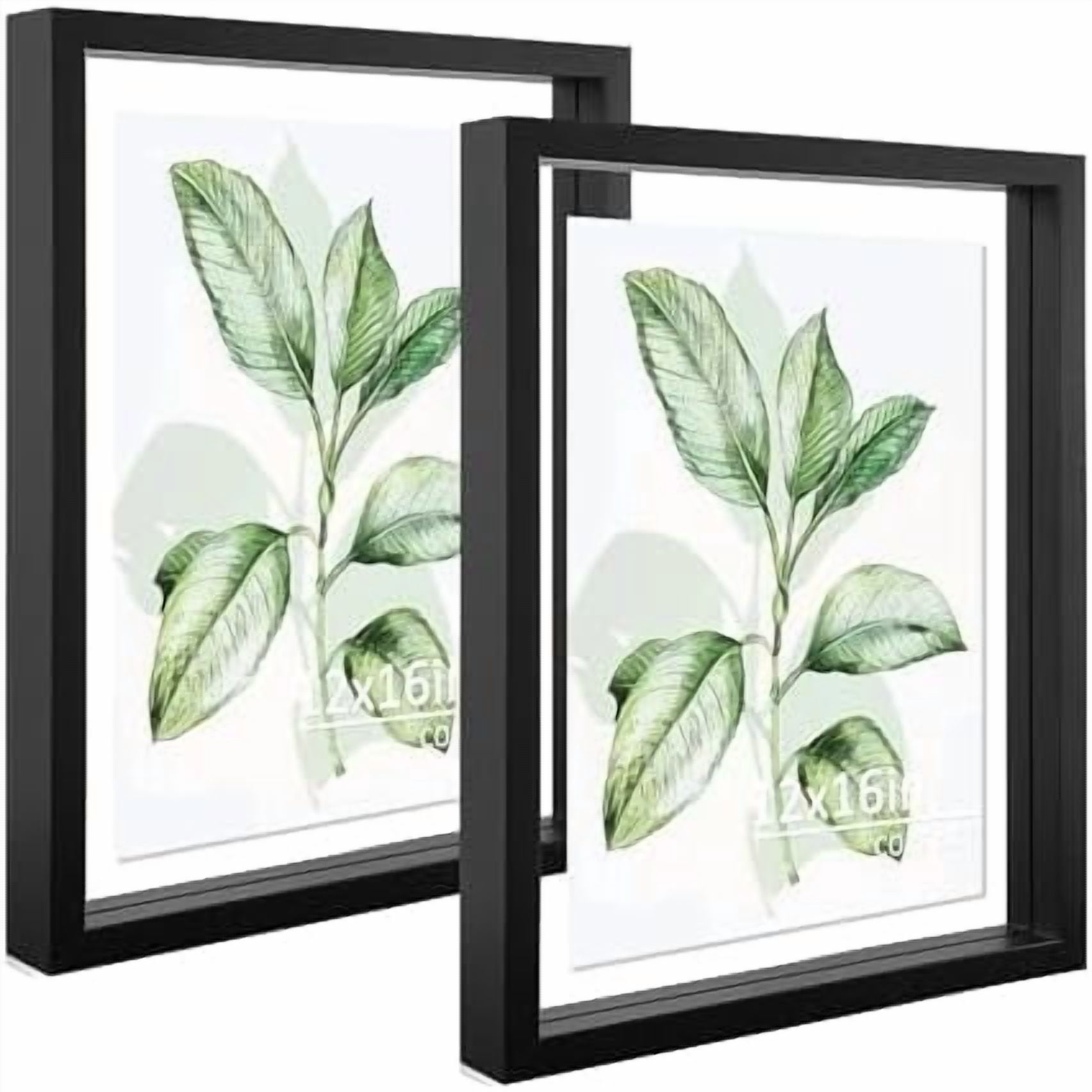 12x16 Floating Picture Frame Set of 2,Double Plexglass Floating Frame ...