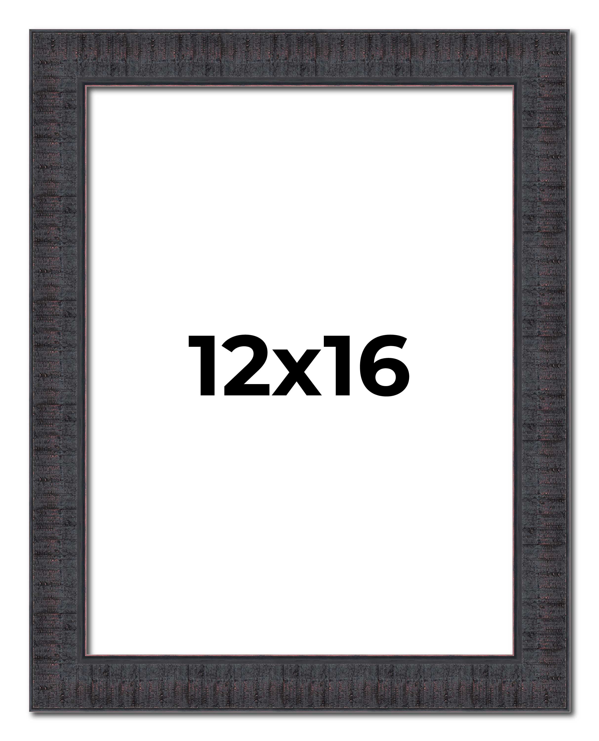 12x16 Frame Brown Rustic Solid Wood Picture Frame 1.5 Inches Wide ...