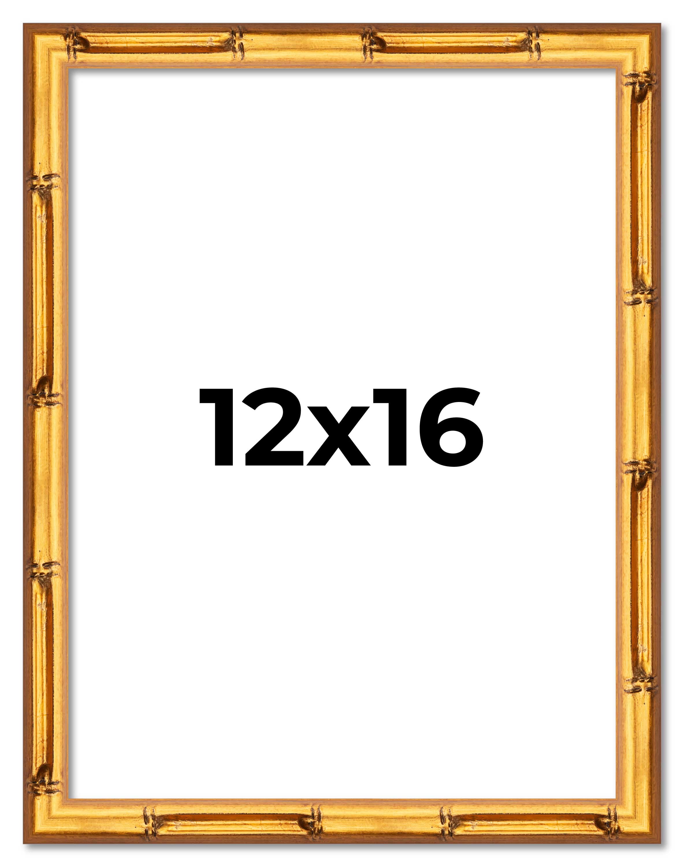 12x16 Frame Gold Bamboo Picture Frame - Complete Modern Photo Frame ...