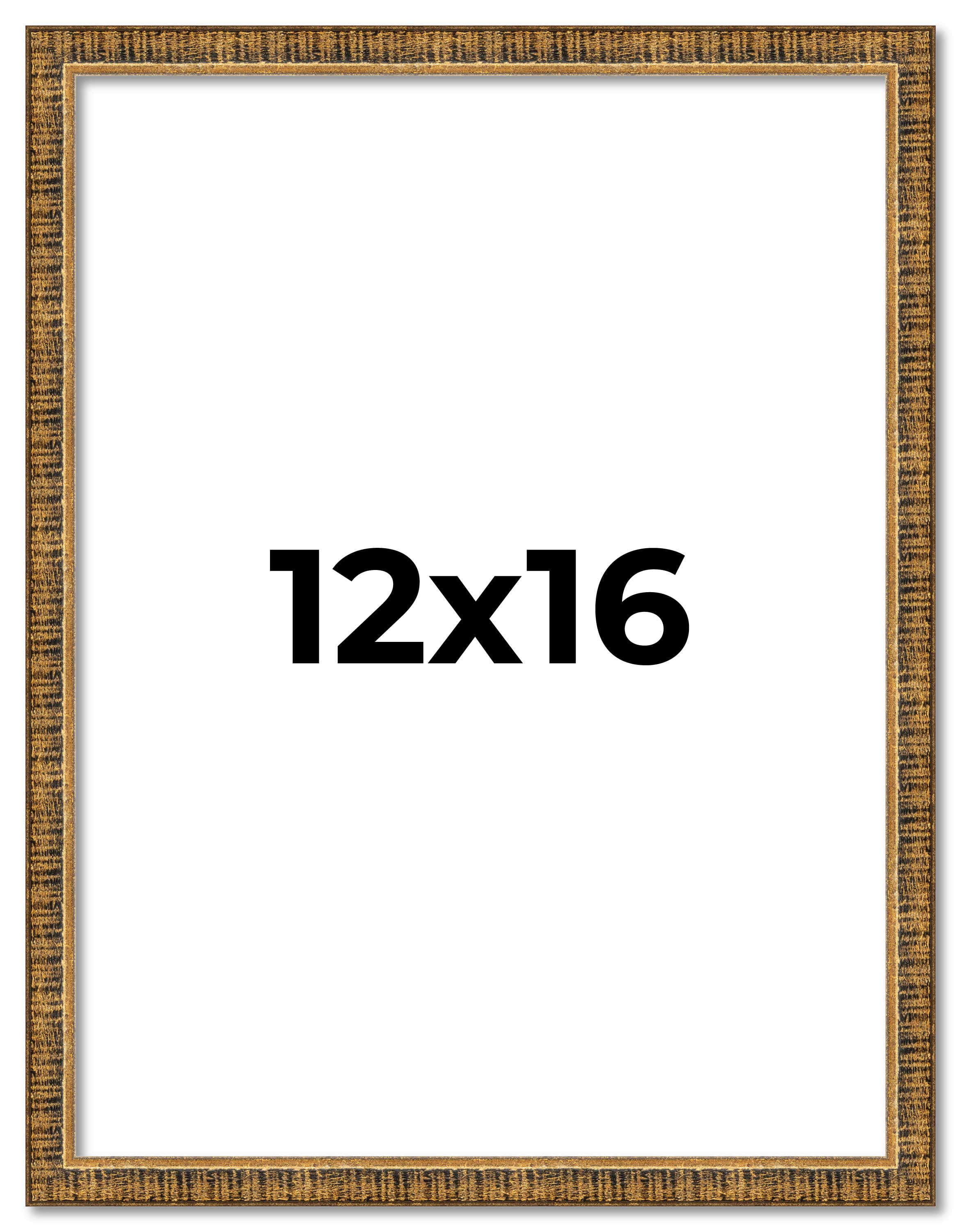 12x16 Frame Gold Picture Frame - Complete Modern Photo Frame Includes ...