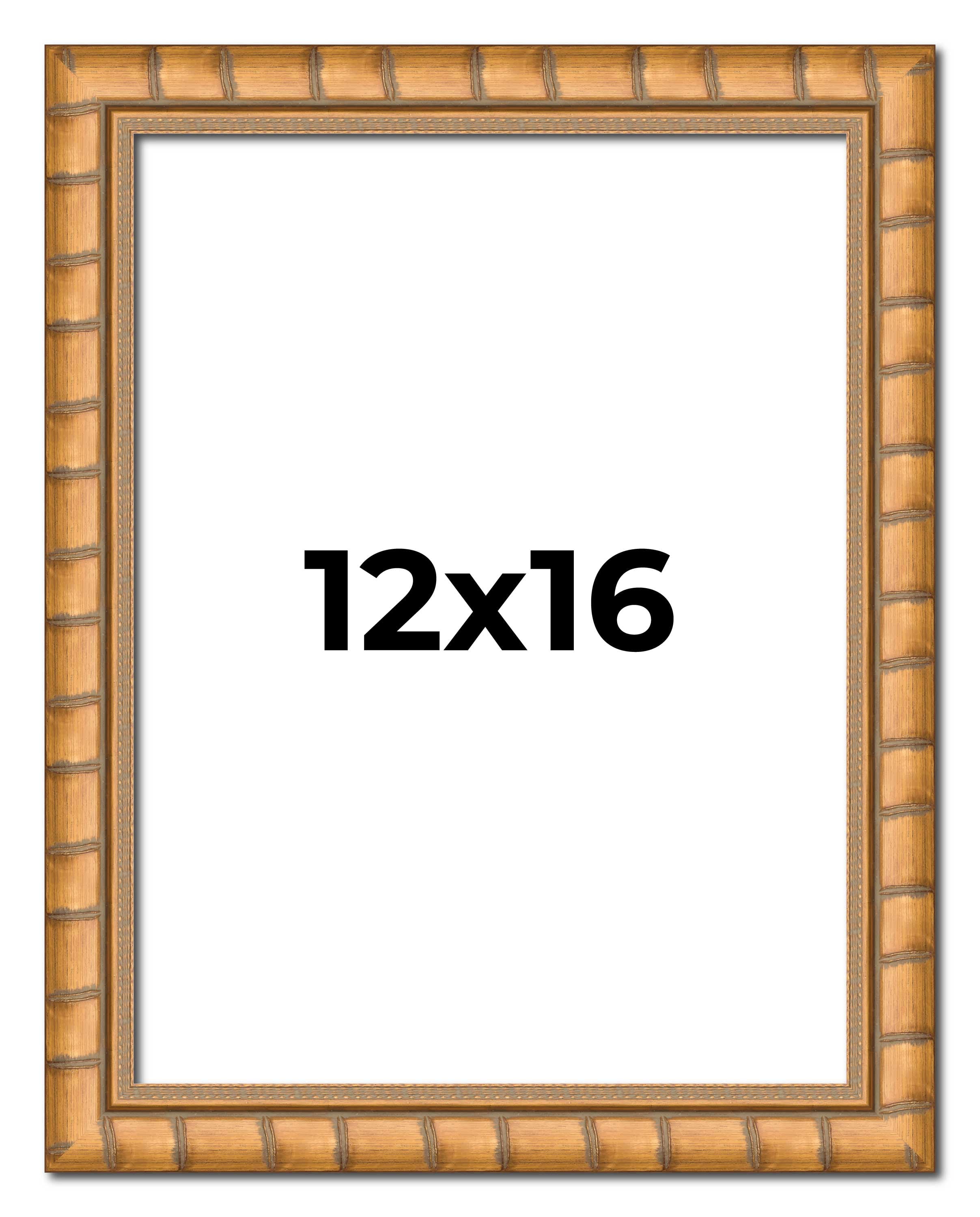 12x16 Frame Gold Real Wood Picture Frame Width 1.5 inches | Interior ...