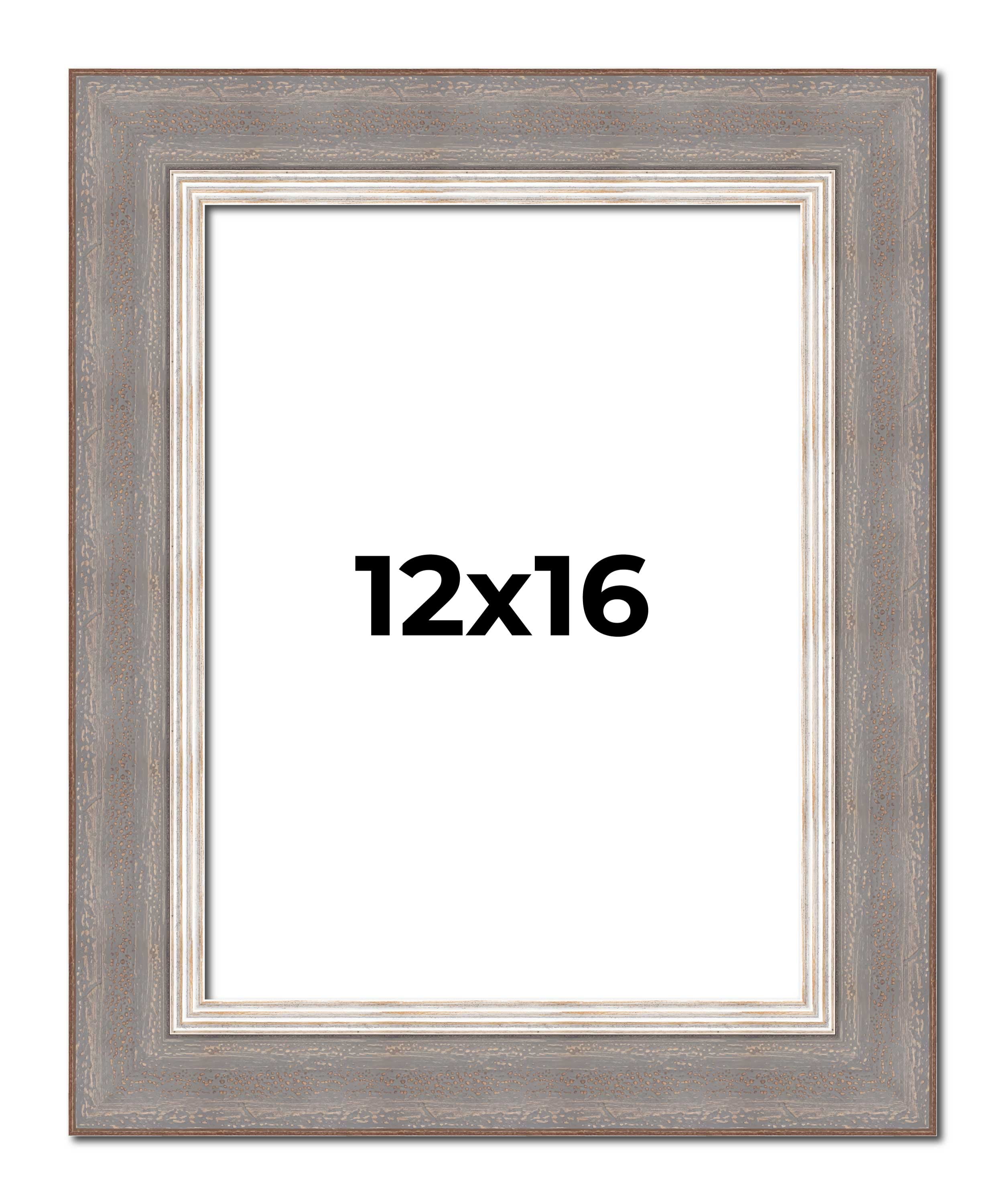 12x16 Frame Grey Real Wood Picture Frame Width 2.75 Inches | Interior ...