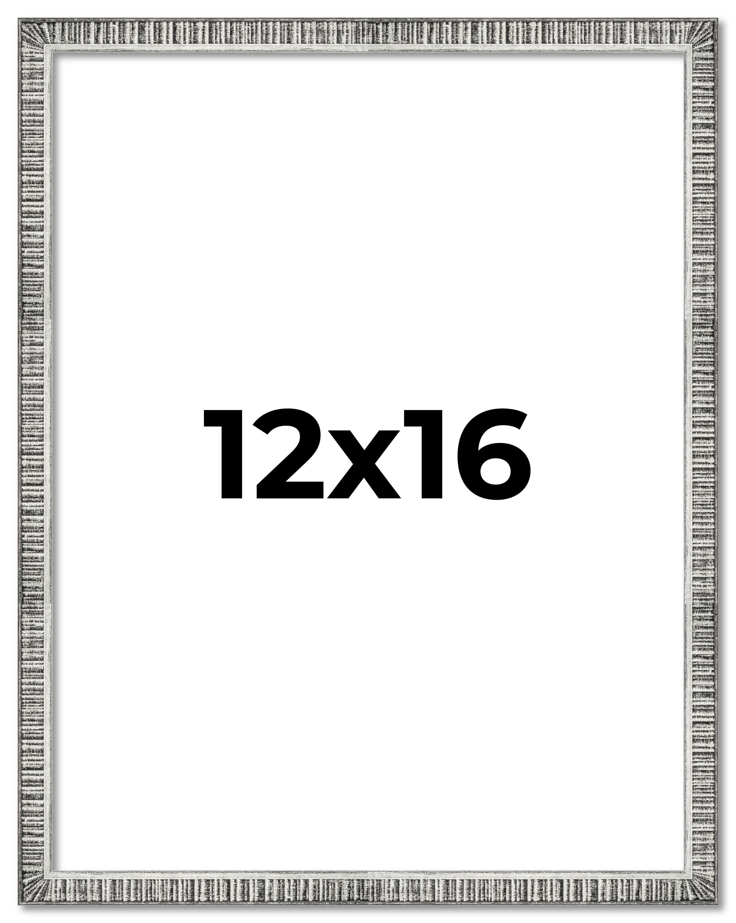 12x16 Frame Silver Picture Frame - Complete Modern Photo Frame Includes ...