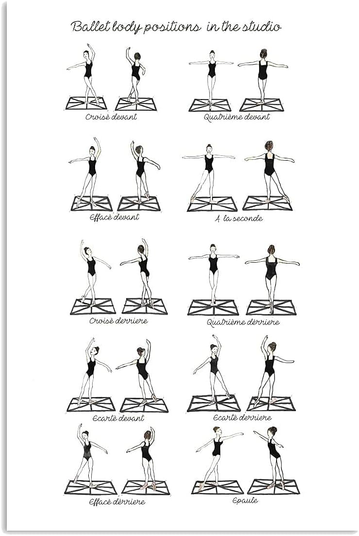 12x16 Inch Ballet Lody Positions In The Studio Metal Sign Vintage Club ...